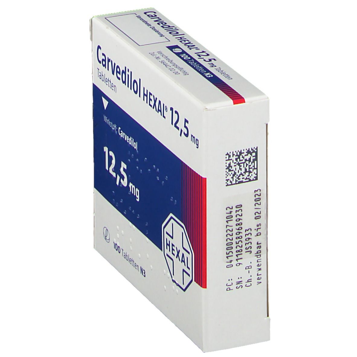 Carvedilol HEXAL® 12,5 mg 100 St mit dem E-Rezept kaufen - Shop Apotheke