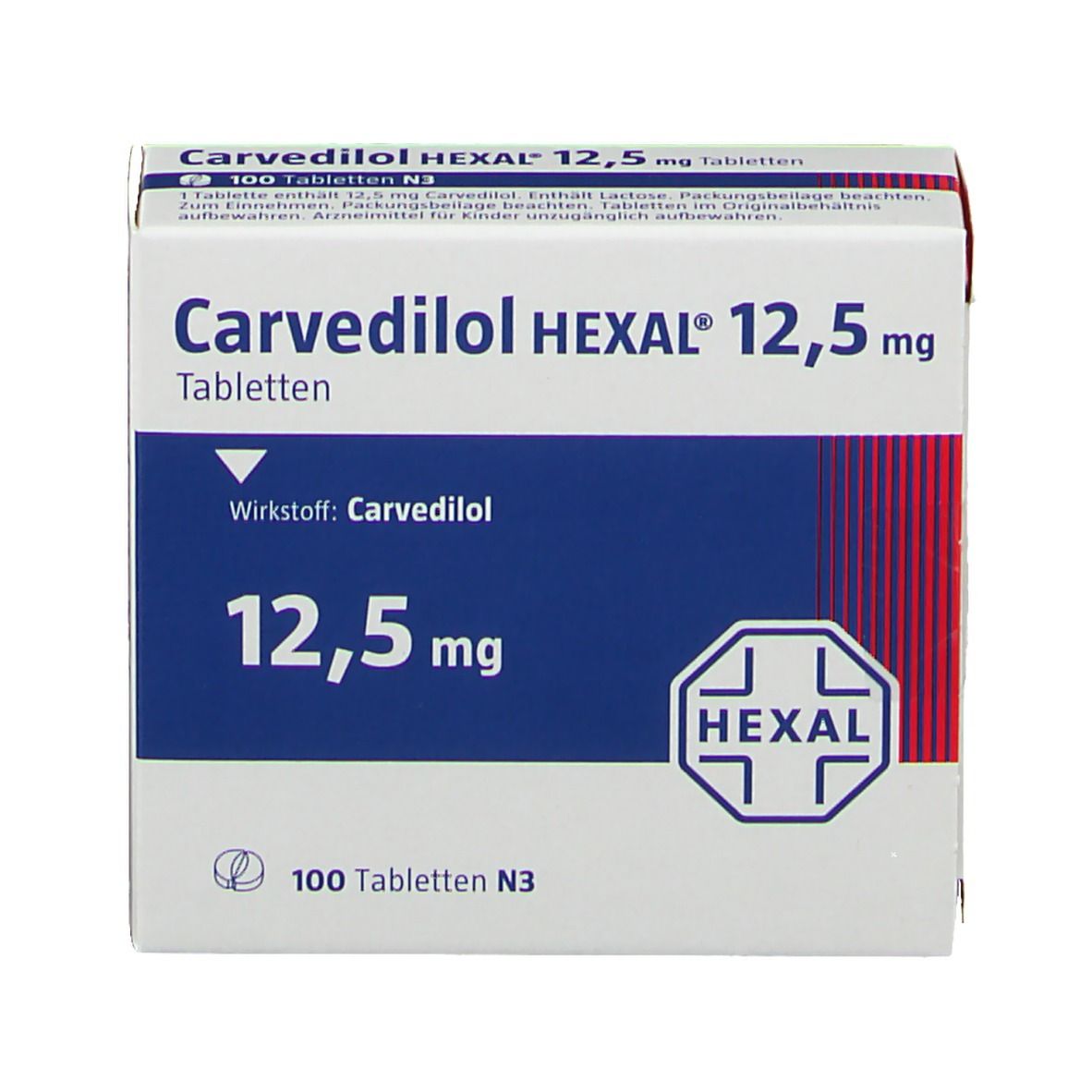 Carvedilol HEXAL® 12,5 mg 100 St mit dem E-Rezept kaufen - Shop Apotheke
