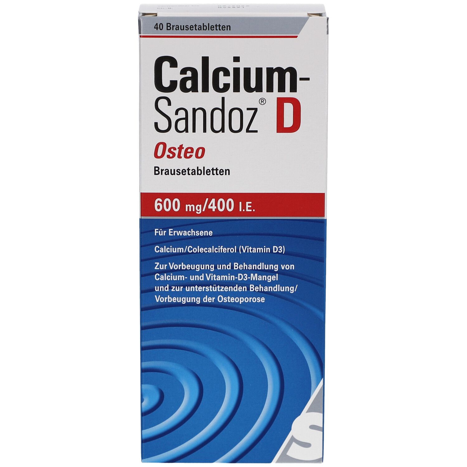 Calcium-Sandoz® D Osteo 600 mg/ 400 mg I.E. 40 St - shop-apotheke.com
