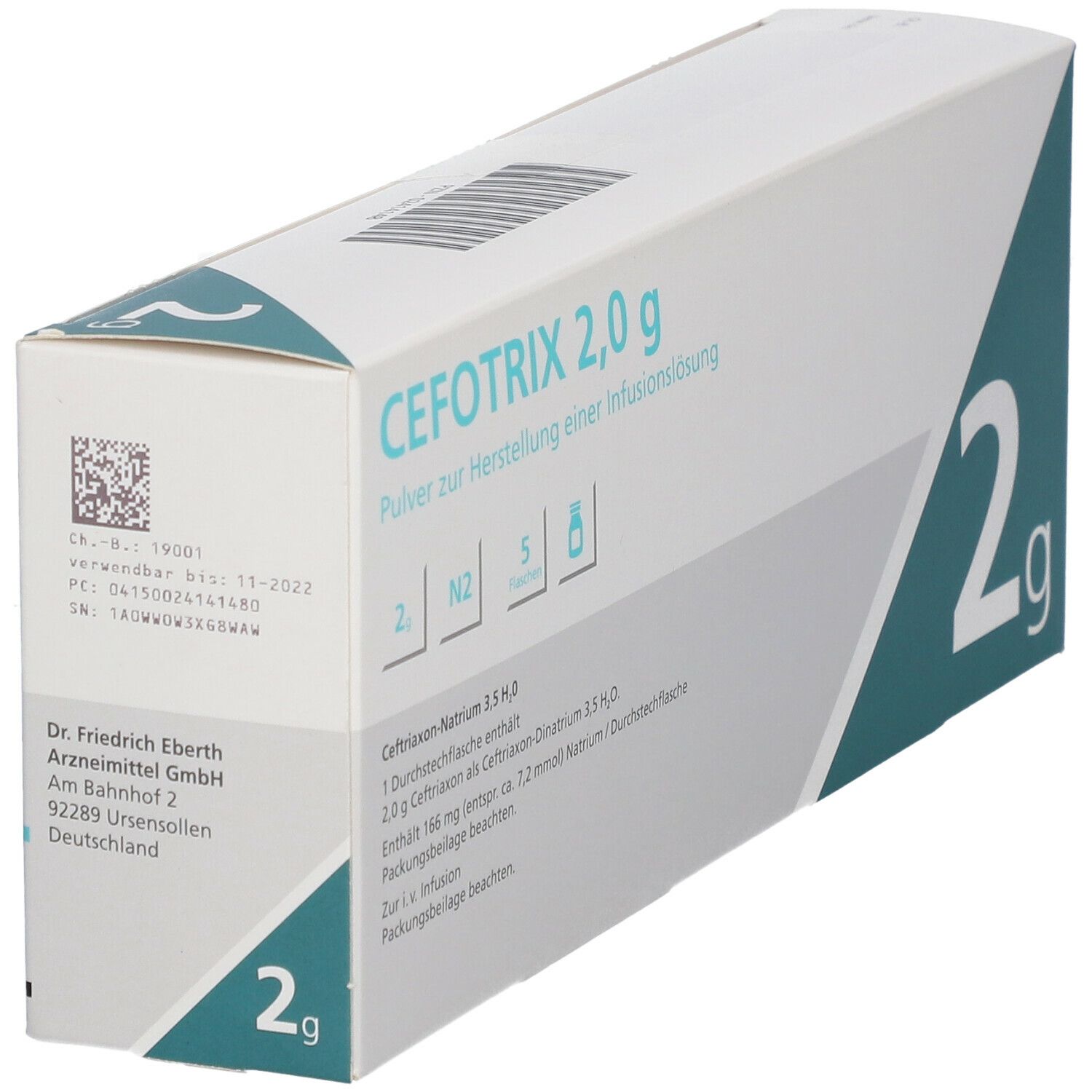 CEFOTRIX 2,0 g 5 St mit dem E-Rezept kaufen - Shop Apotheke