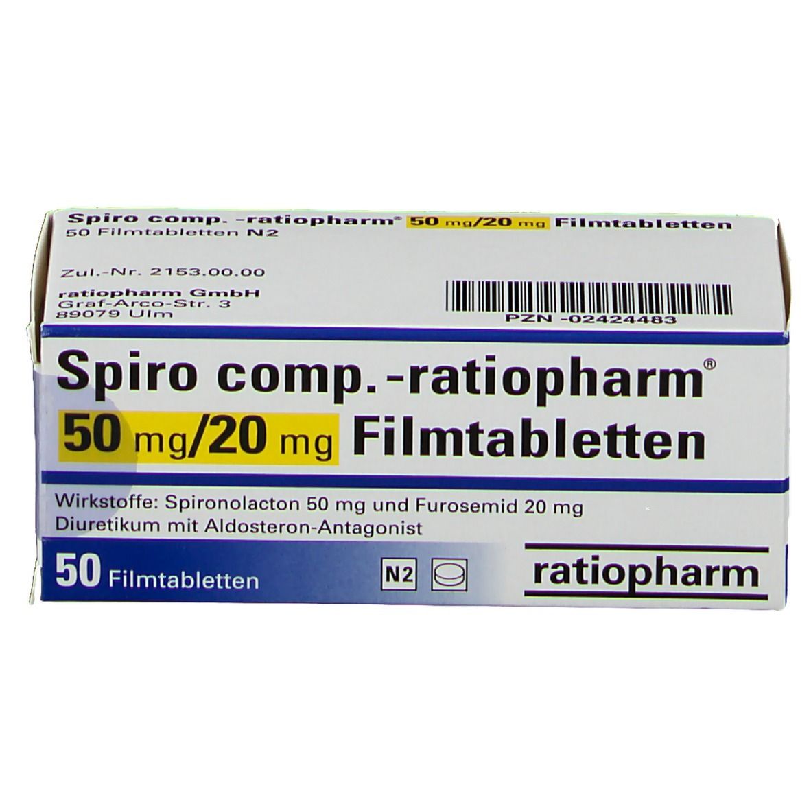 Spiro comp.-ratiopharm® 50 mg/20 mg 50 St - shop-apotheke.com