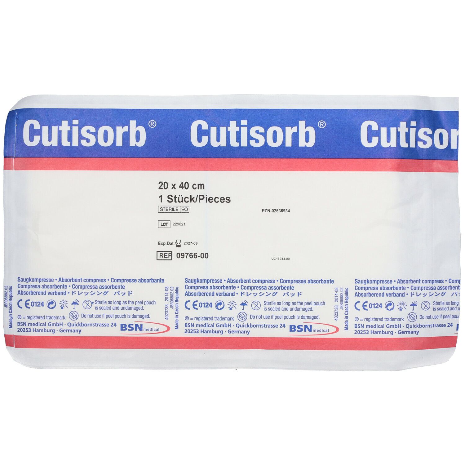 Cutisorb® Saugkompresse steril 20 cm x 40 cm 1 St - Shop Apotheke