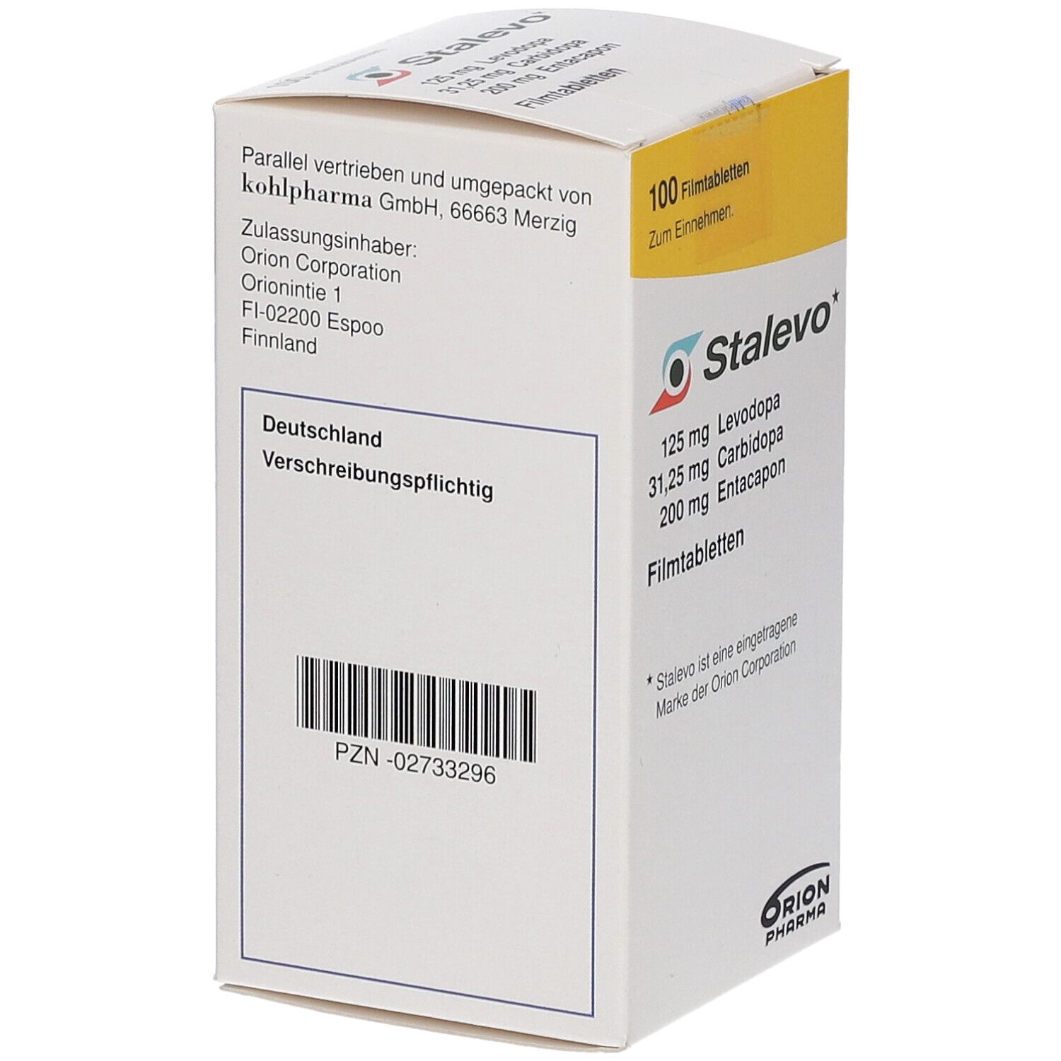 STALEVO 125 mg/31,25 mg/200 mg 100 St mit dem E-Rezept kaufen - Shop ...