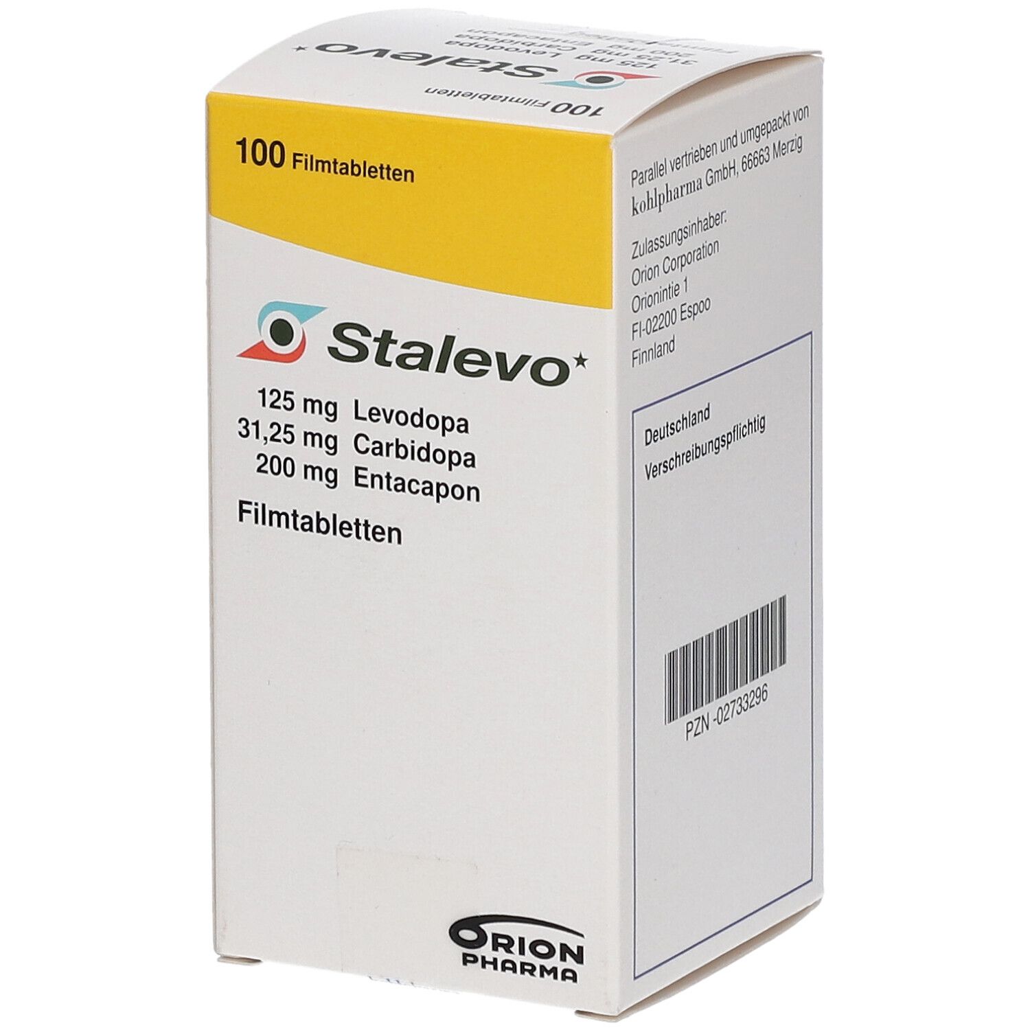 STALEVO 125 mg/31,25 mg/200 mg 100 St mit dem E-Rezept kaufen - Shop ...