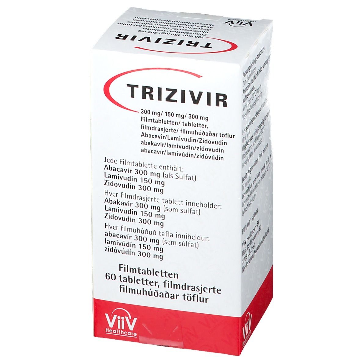 TRIZIVIR 300 mg/150 mg/300 mg 60 St - shop-apotheke.com