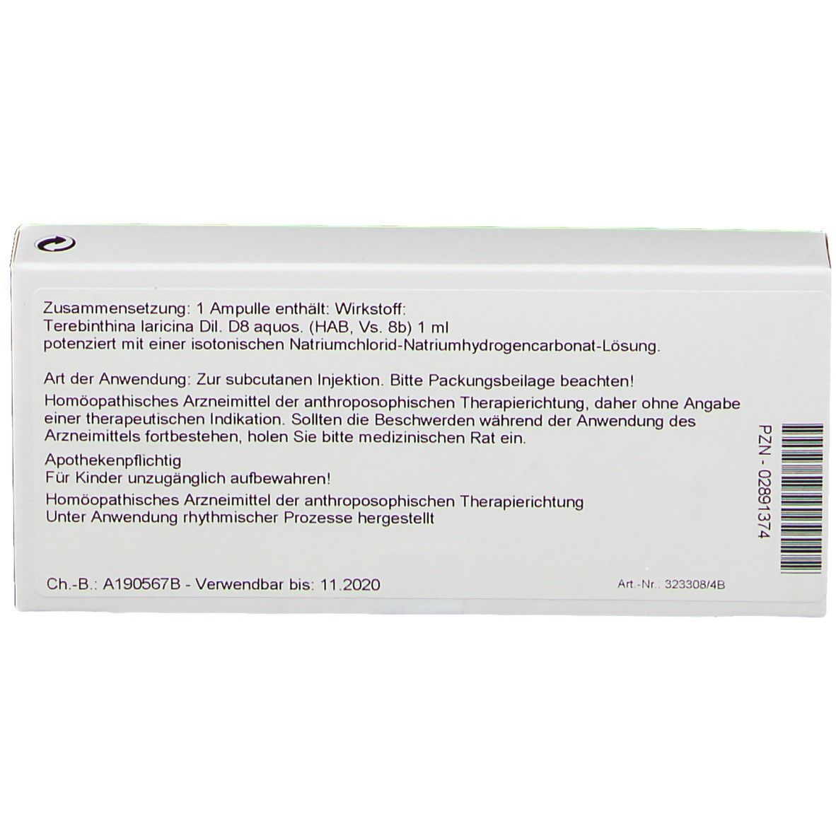 WALA® Terebinthina laricina D 8 10x1 ml - Shop Apotheke