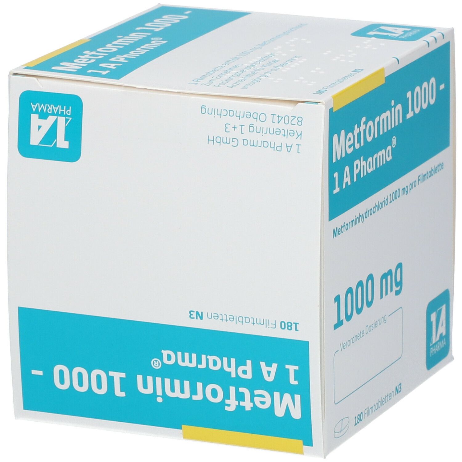 Metformin 1000-1A Pharma® 180 St mit dem E-Rezept kaufen - Shop Apotheke