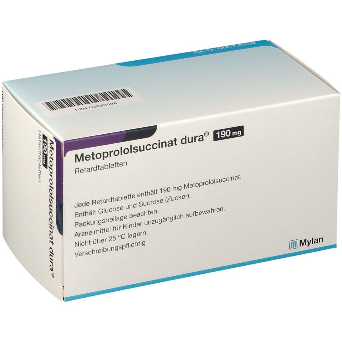 Metoprololsuccinat dura® 190 mg 100 St mit dem E-Rezept kaufen - Shop ...