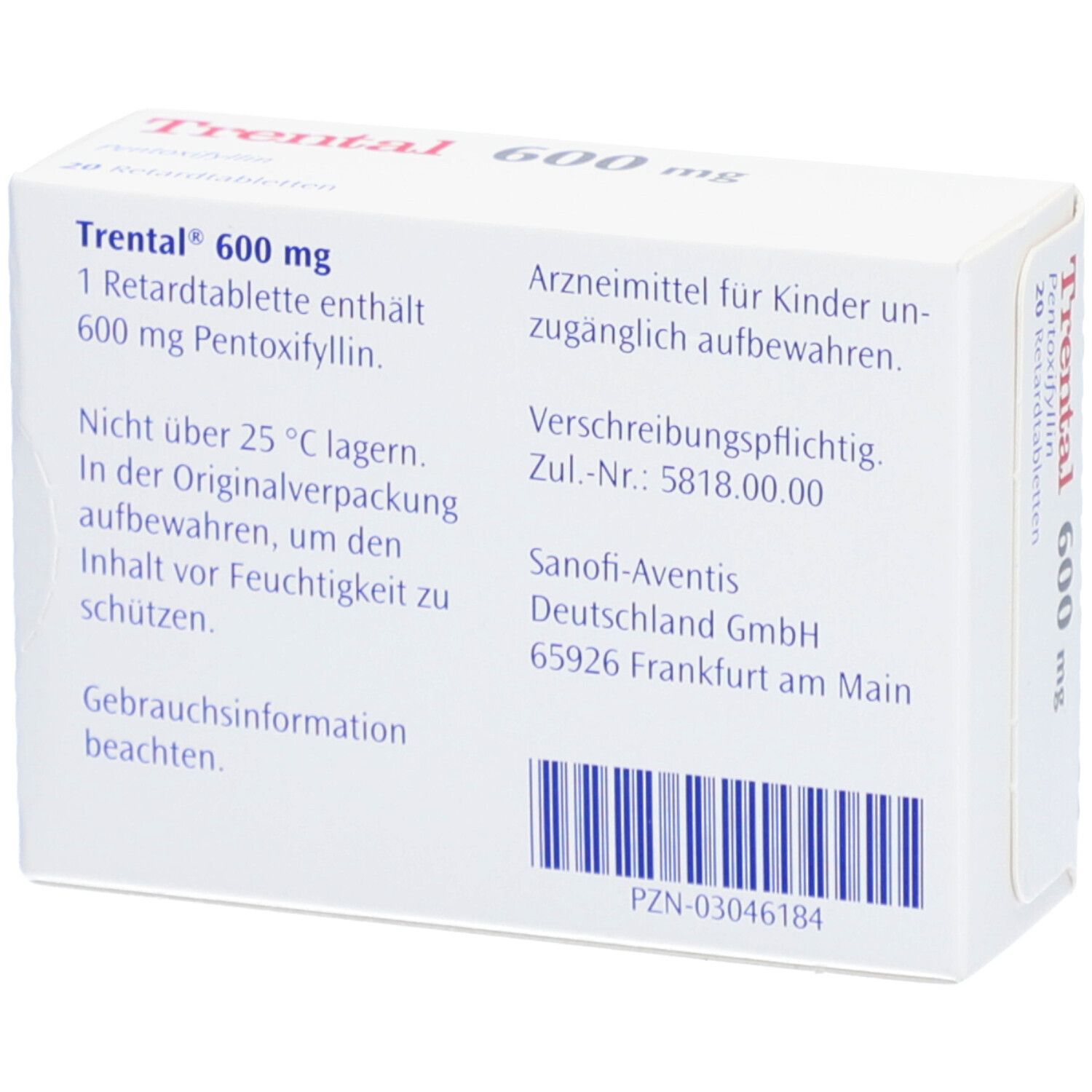 Trental® 600 mg 20 St mit dem E-Rezept kaufen - Shop Apotheke