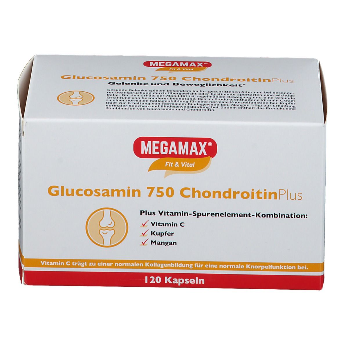 MEGAMAX® Fit & Vital Glucosamin 750 Chondroitin Plus 120 St - Shop Apotheke