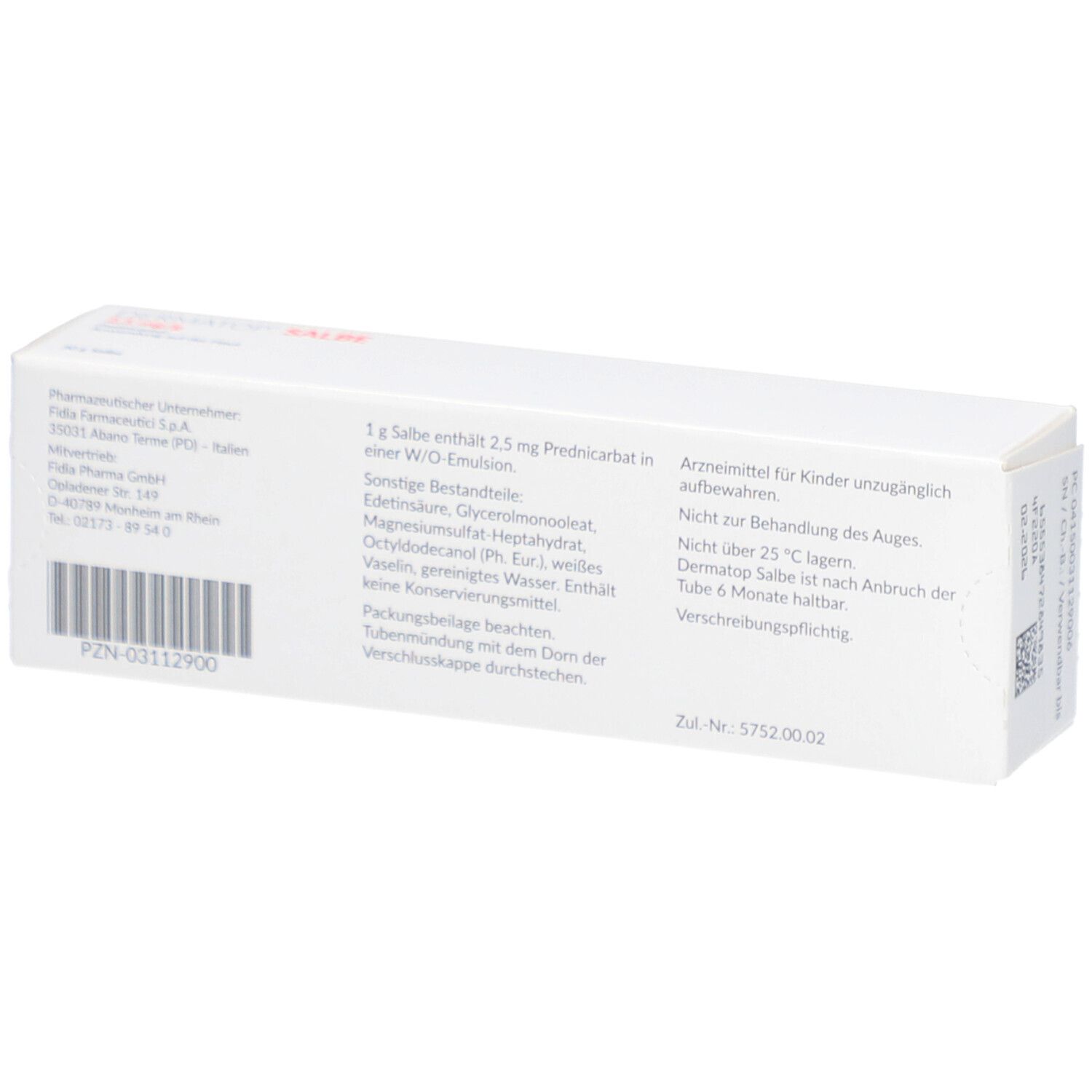 Dermatop® Salbe 2,5 mg/g 30 g mit dem E-Rezept kaufen - Shop Apotheke