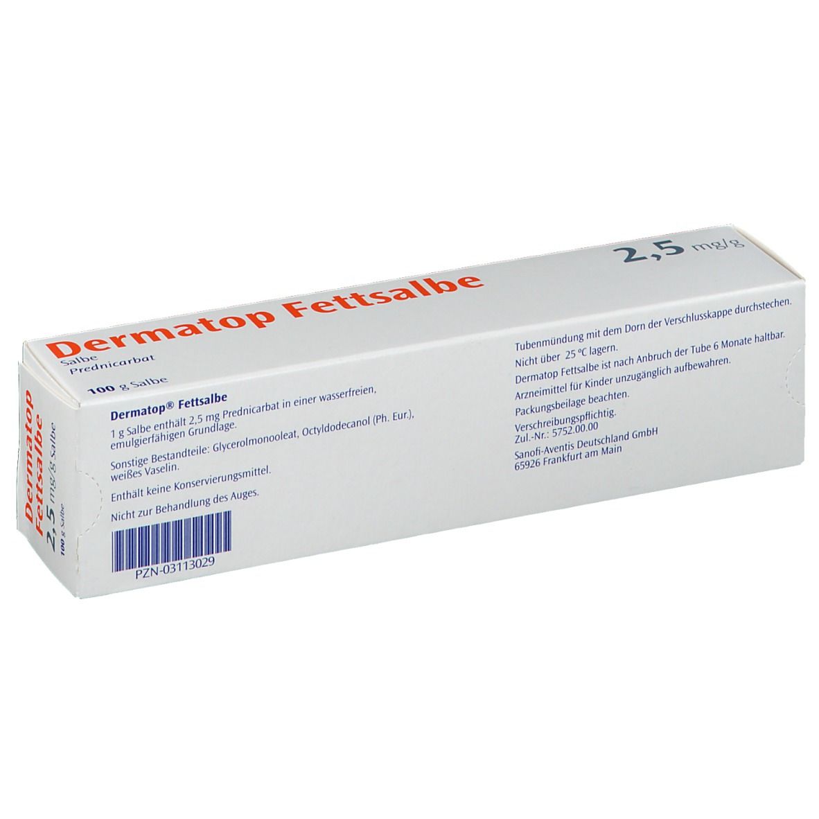 Dermatop® Fettsalbe 2,5 mg/g 100 g mit dem E-Rezept kaufen - Shop Apotheke