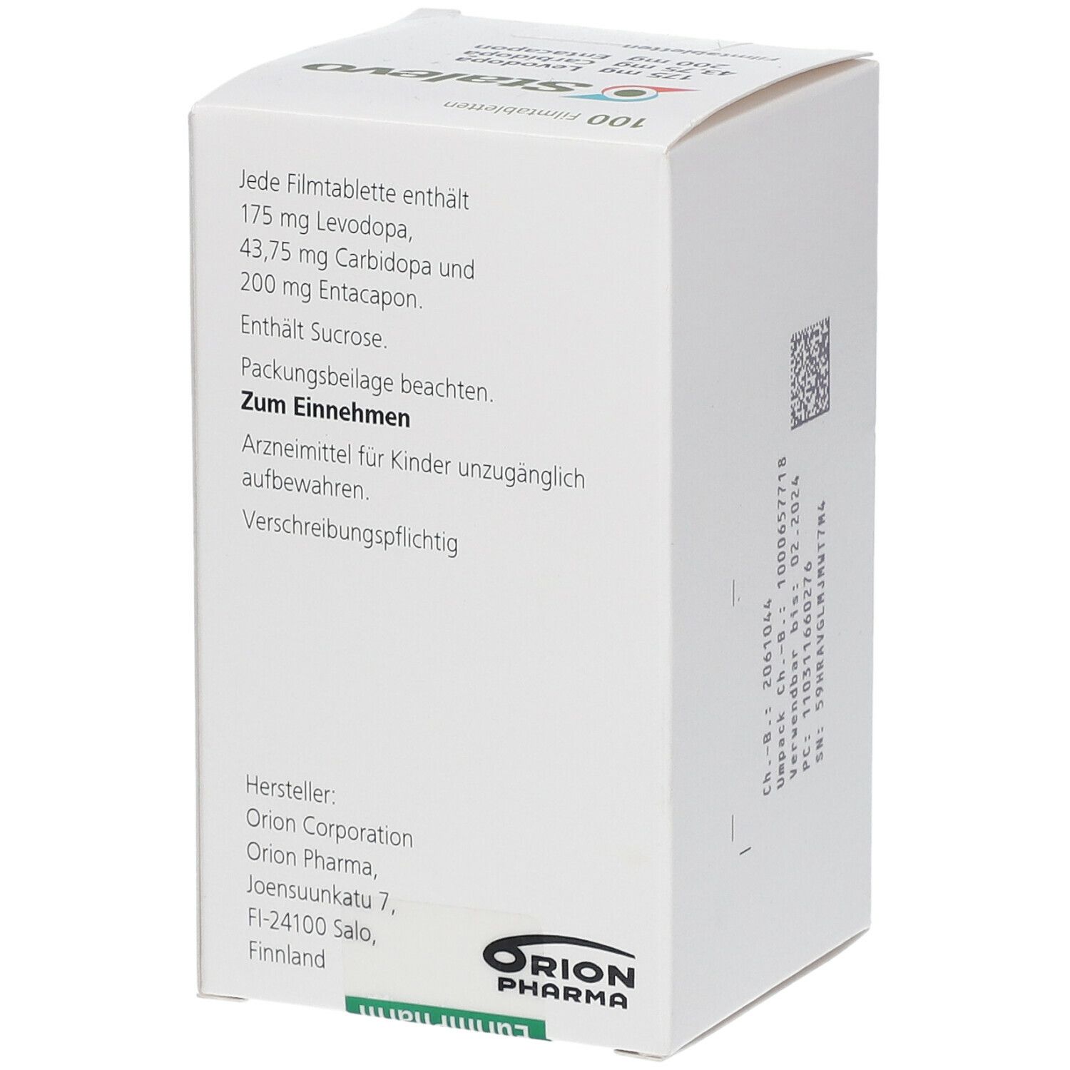 Stalevo 175 mg/43,75 mg/200 mg 100 St mit dem E-Rezept kaufen - Shop ...