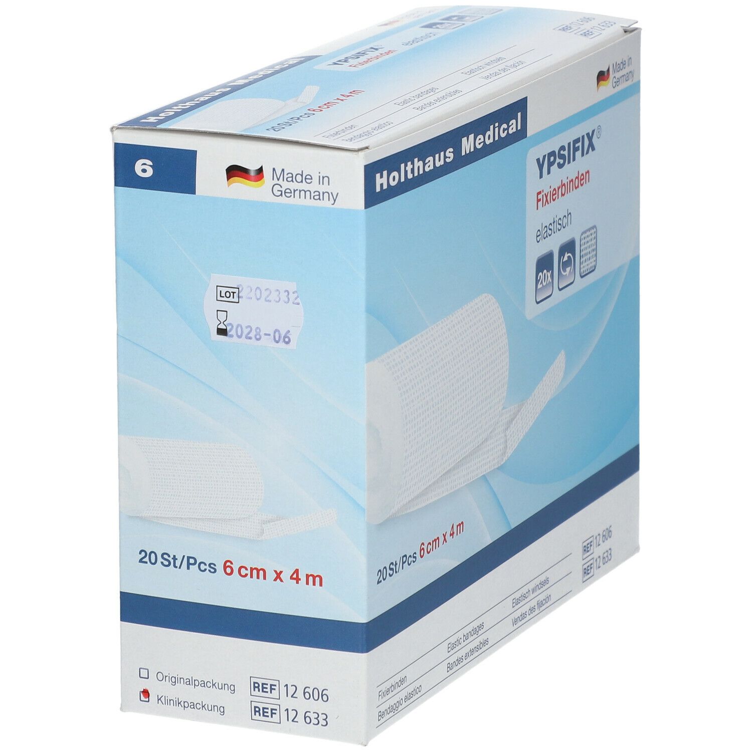 YPSIFIX® Fixierbinden elastisch 6 cm x 4 m 20 St - Shop Apotheke