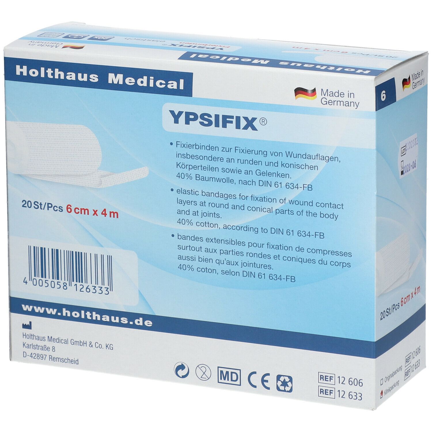 YPSIFIX® Fixierbinden elastisch 6 cm x 4 m 20 St - Shop Apotheke