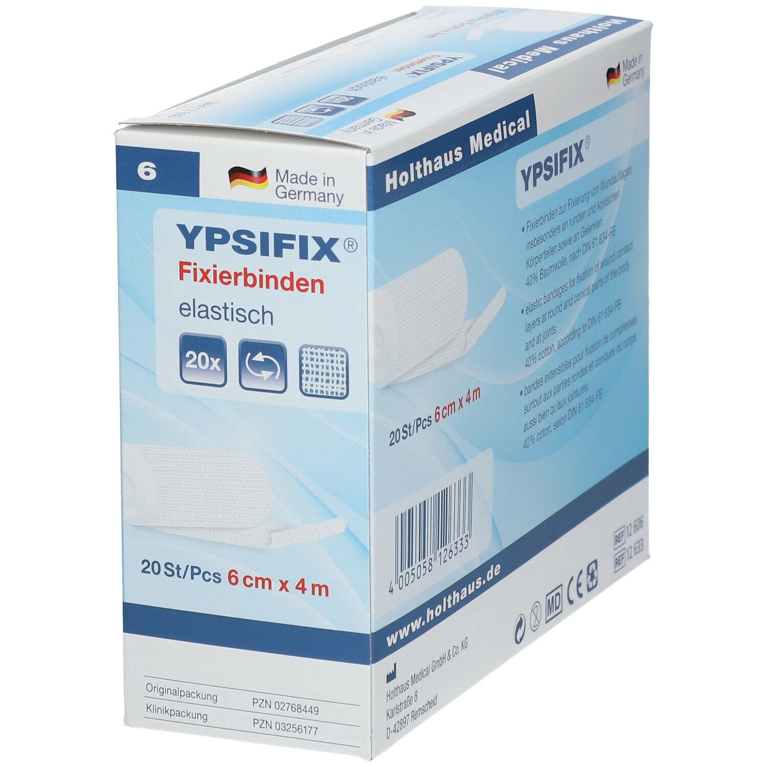 YPSIFIX® Fixierbinden elastisch 6 cm x 4 m 20 St - Shop Apotheke