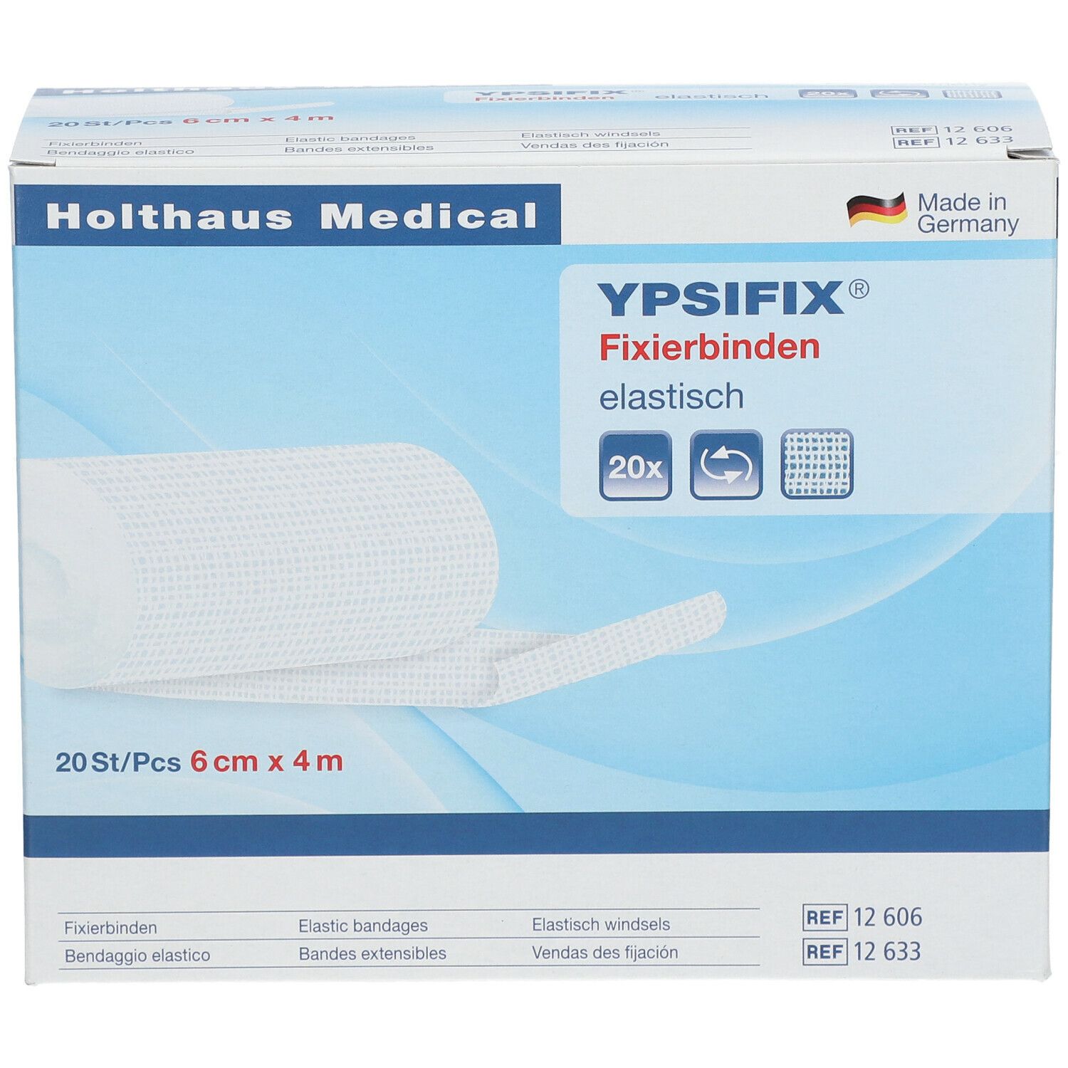 YPSIFIX® Fixierbinden elastisch 6 cm x 4 m 20 St - Shop Apotheke