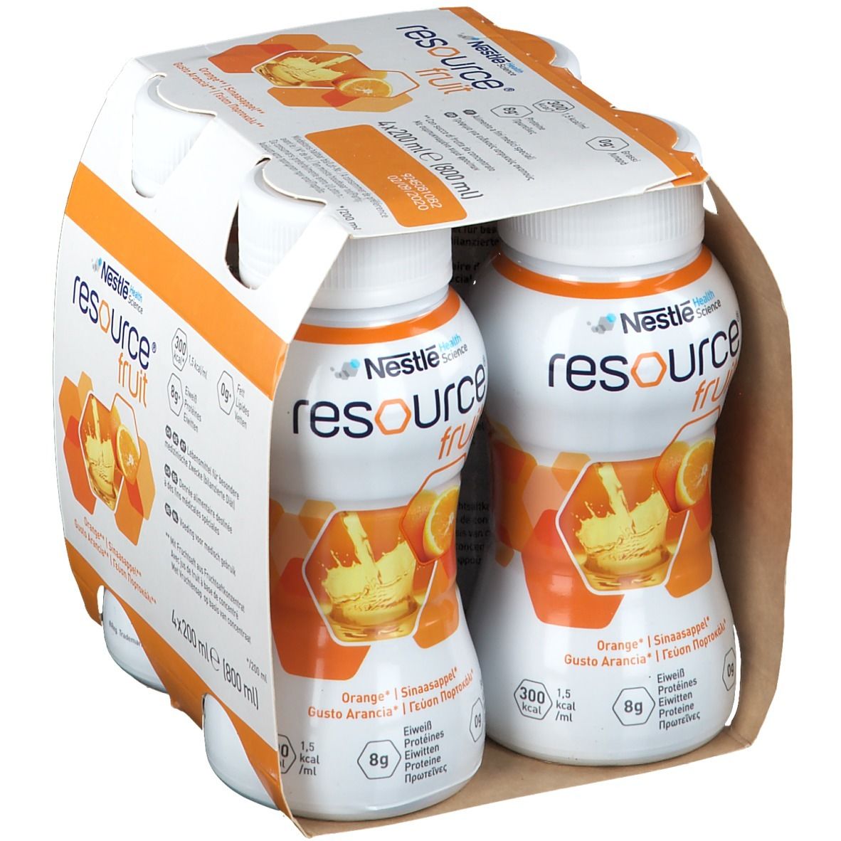 RESOURCE® Fruit Orange 4x200 ml - Shop Apotheke