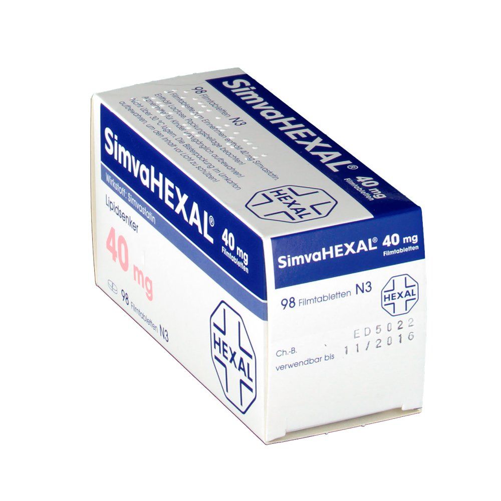 SimvaHEXAL® 40 mg 98 St mit dem E-Rezept kaufen - Shop Apotheke