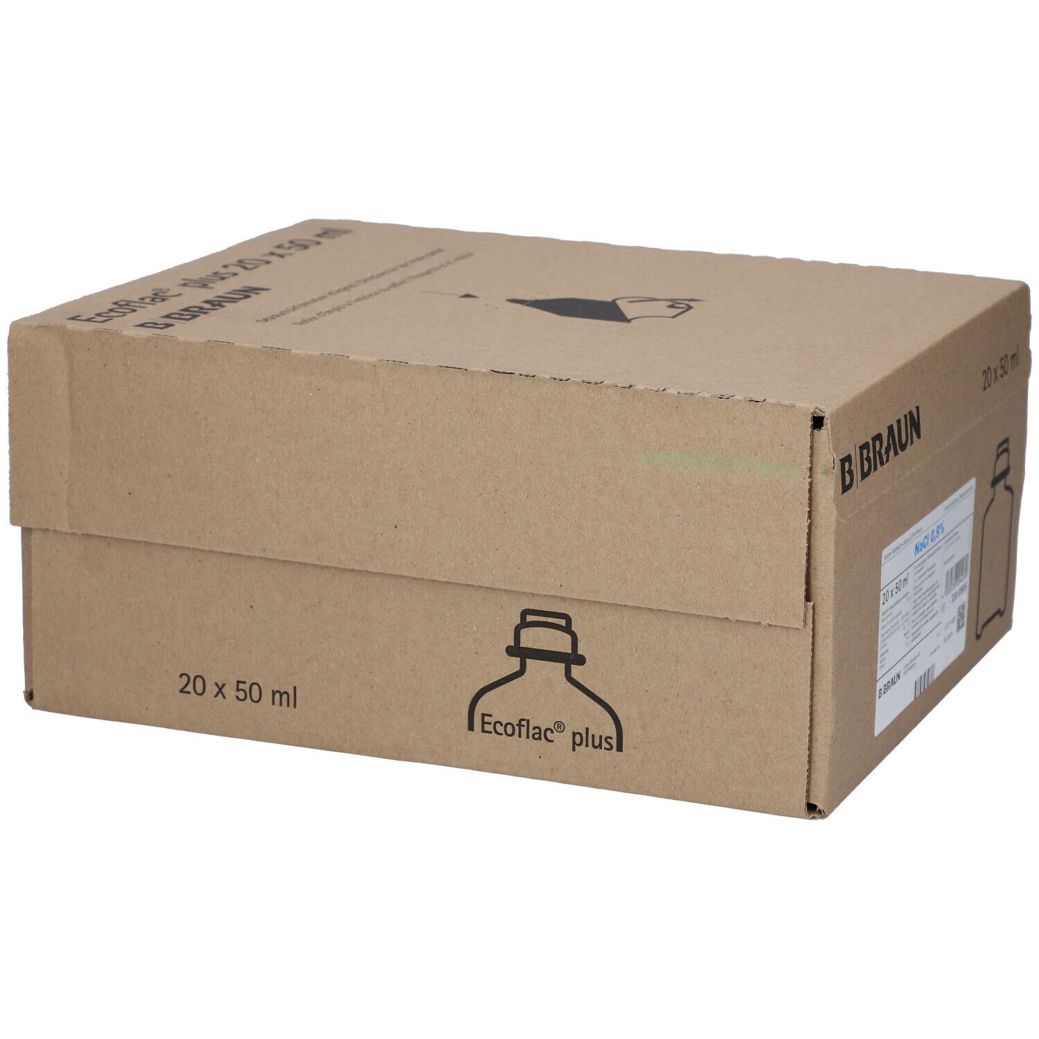 Isotone Kochsalz-Lösung 0,9 % Braun Ecoflac® plus 20x50 ml - Shop Apotheke