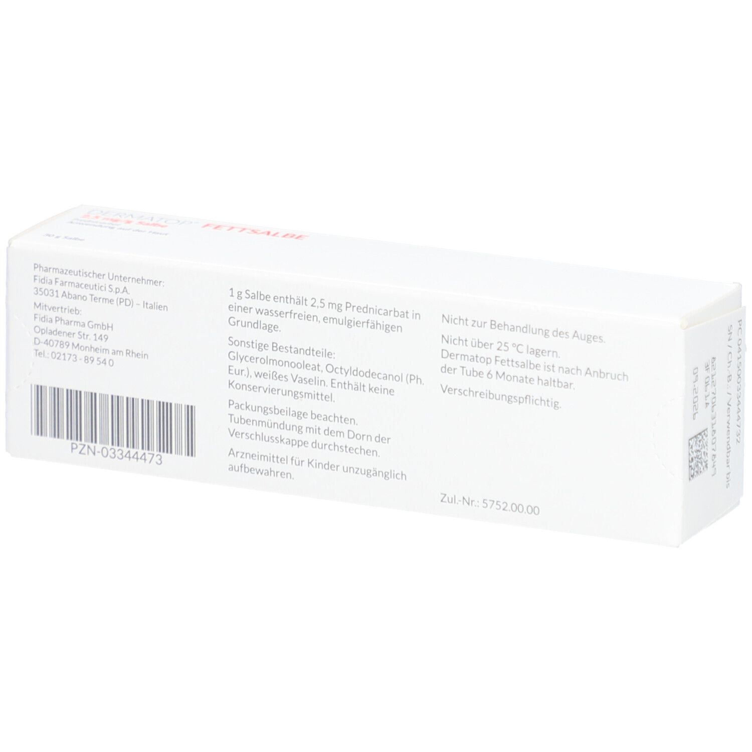 Dermatop® Fettsalbe 2,5 mg/g 30 g mit dem E-Rezept kaufen - Shop Apotheke