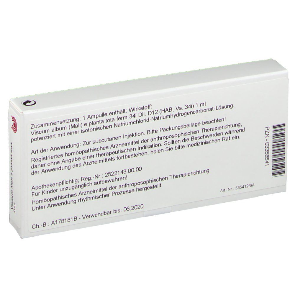 WALA® Viscum Mali e planta tota D 12 10x1 ml - Shop Apotheke