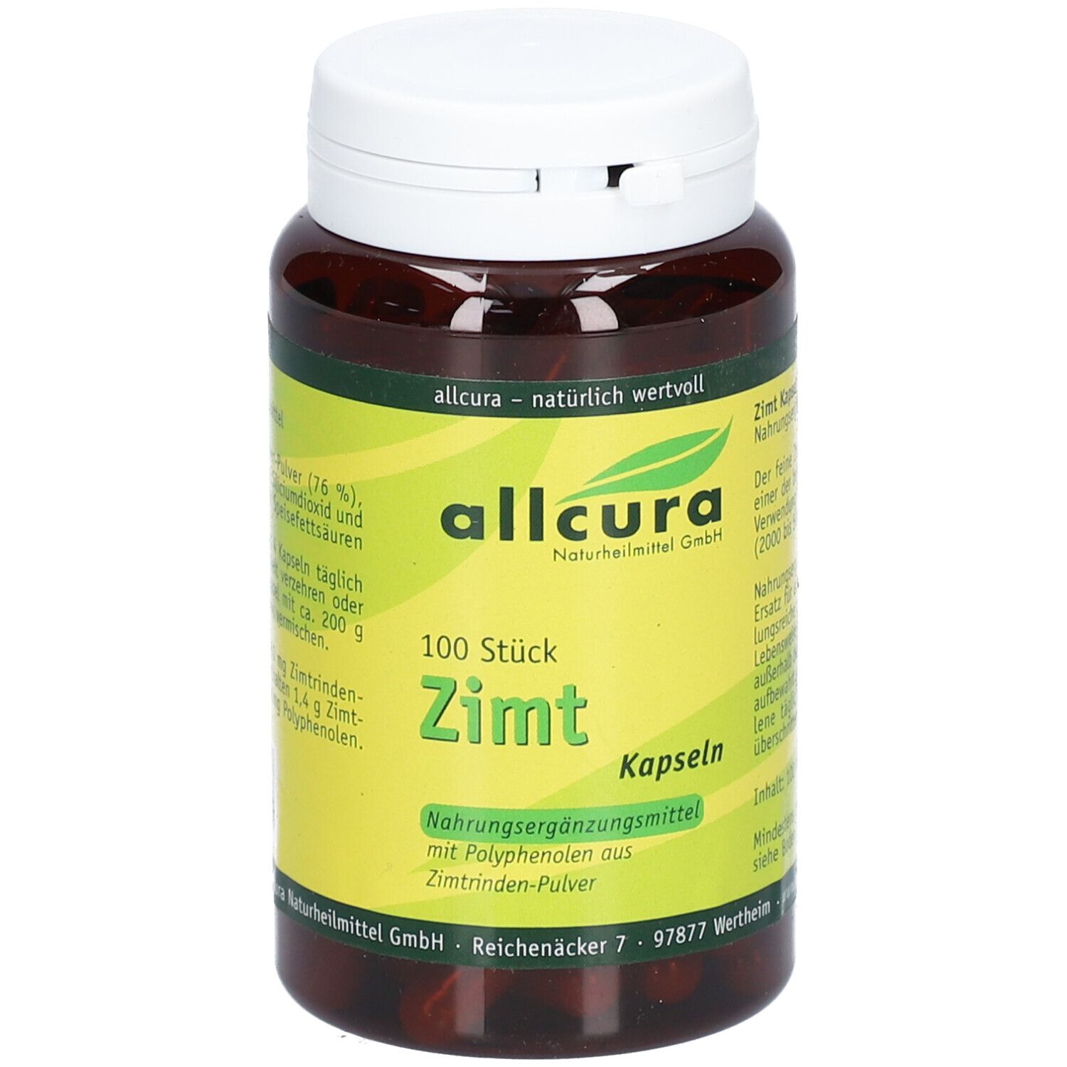 allcura Zimt Kapseln 100 St - Shop Apotheke