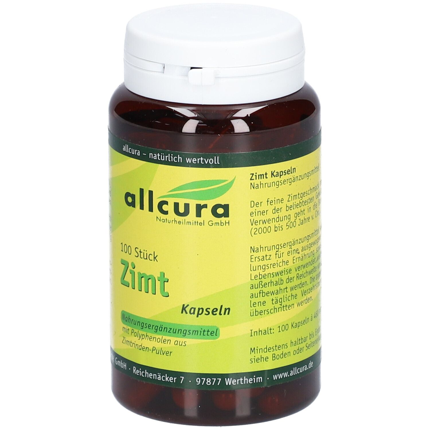allcura Zimt Kapseln 100 St - Shop Apotheke