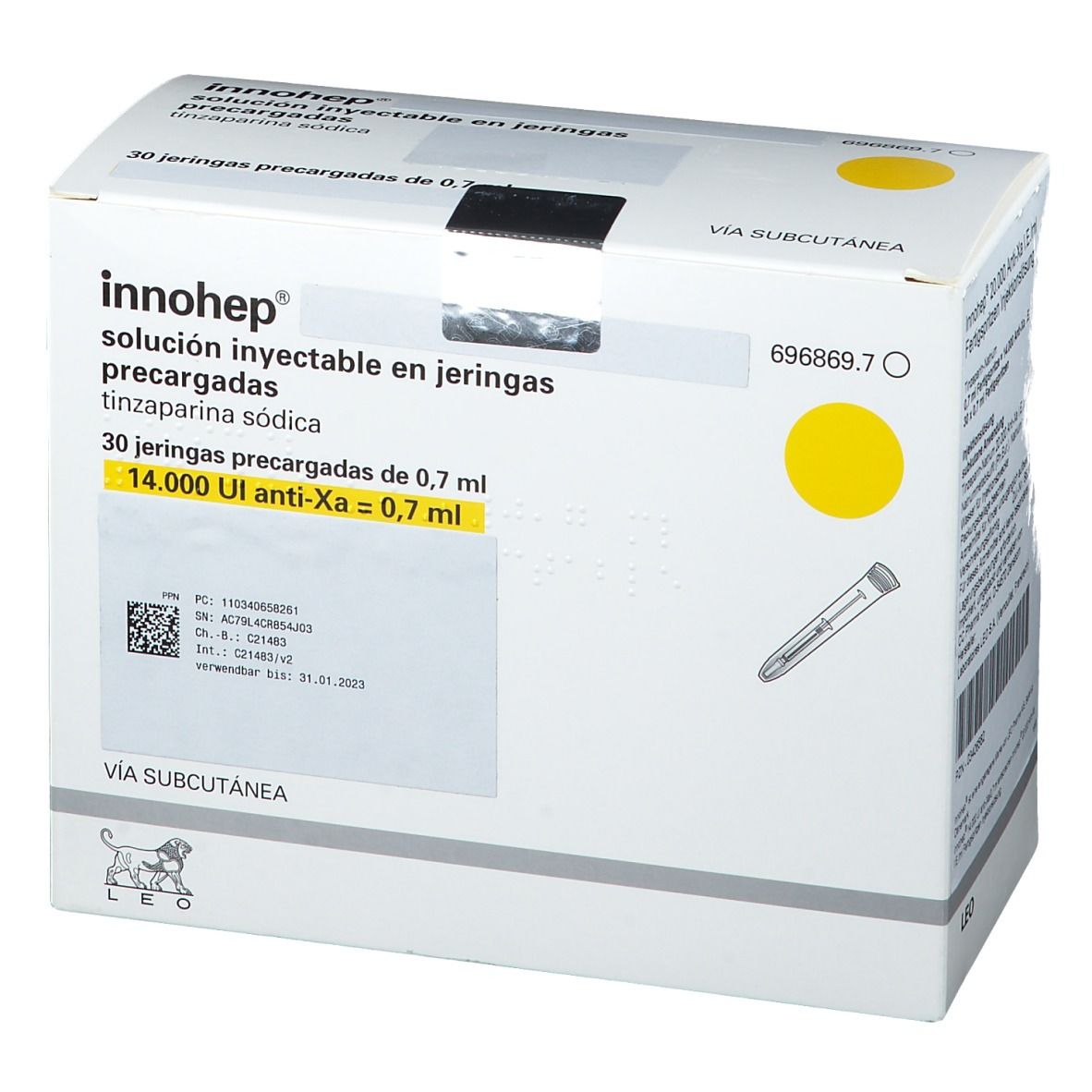 innohep® 20.000 30x0,7 ml mit dem E-Rezept kaufen - Shop Apotheke