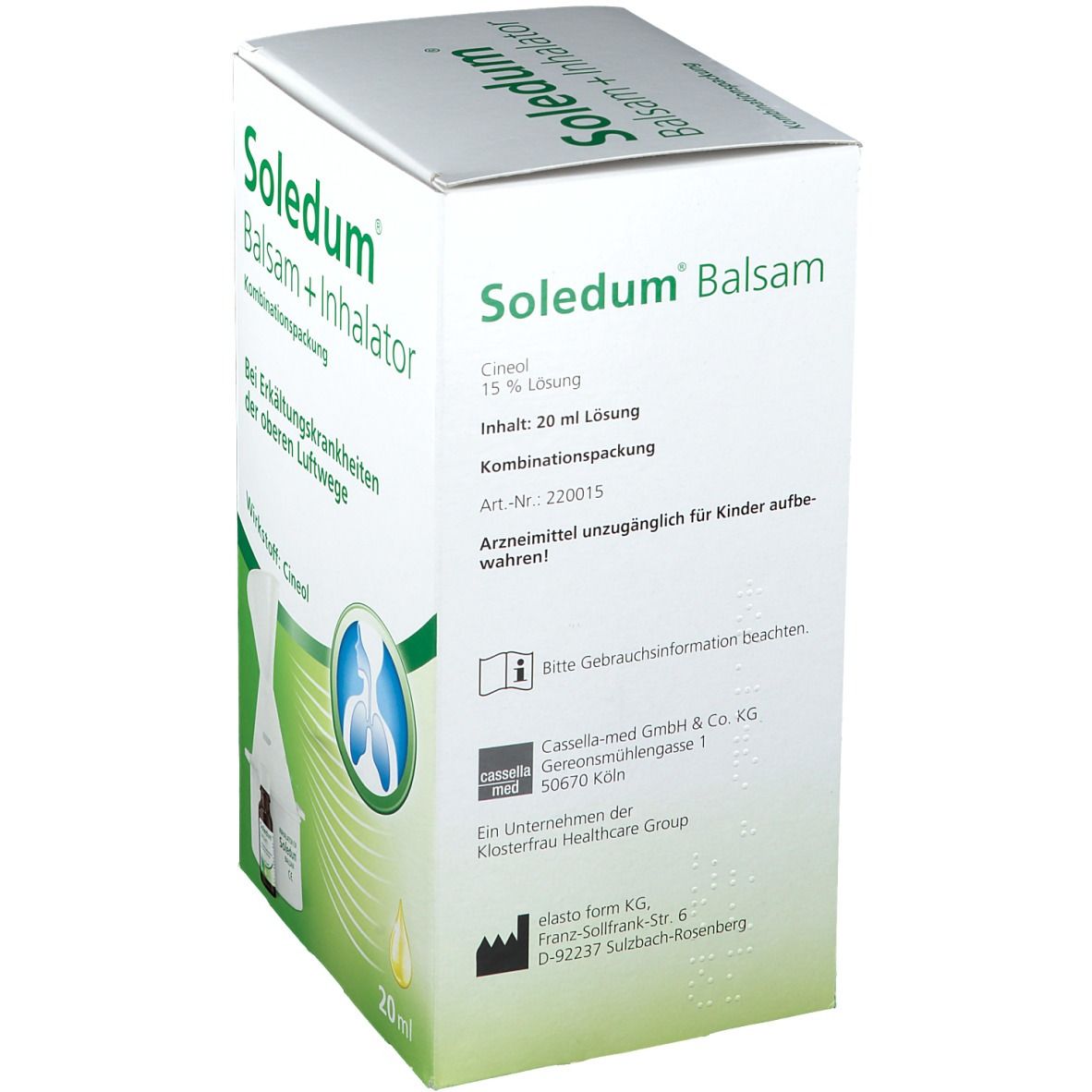 Soledum® Balsam + Inhalator 20 ml - shop-apotheke.com