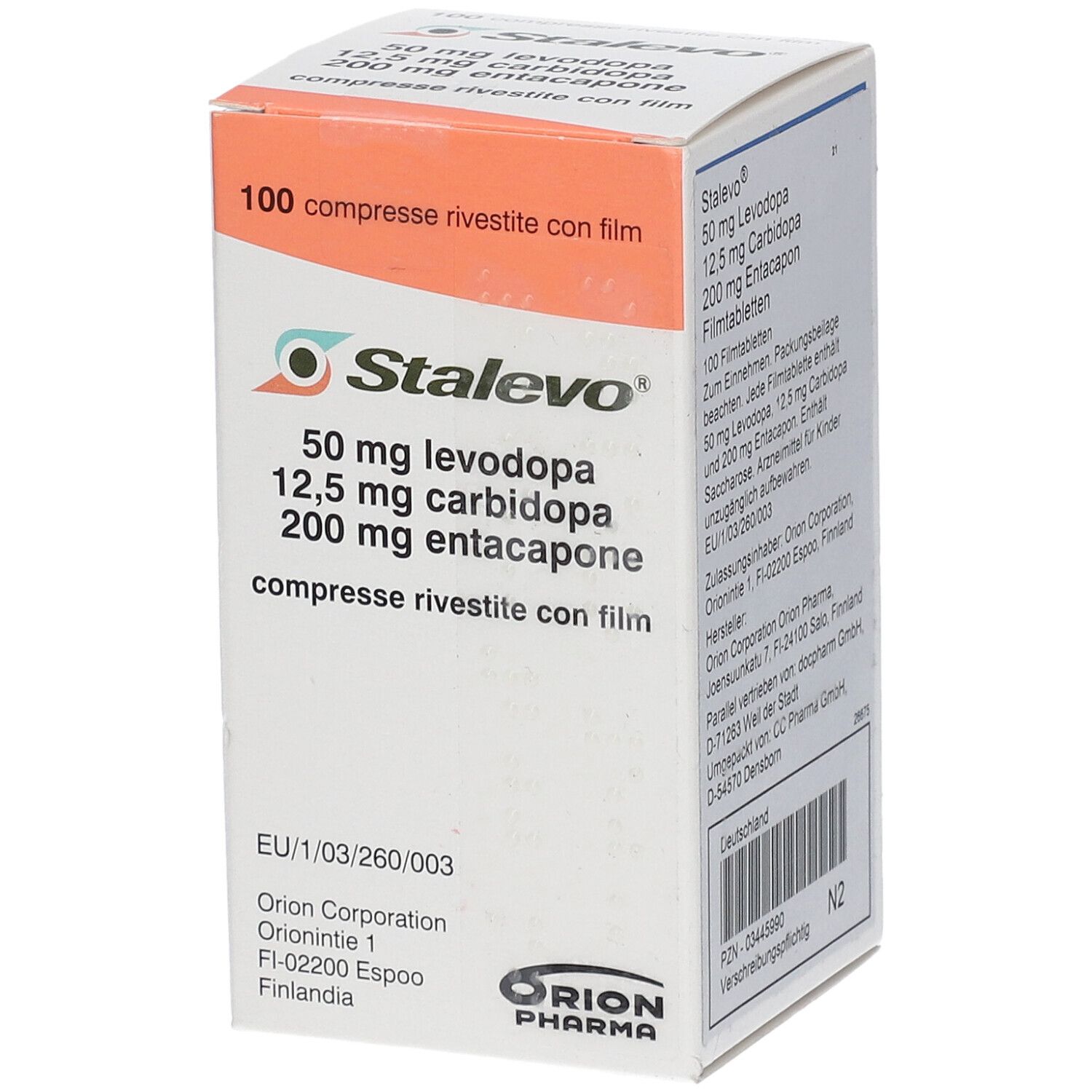 STALEVO 50 mg/12,5 mg/200 mg Filmtabletten 100 St mit dem E-Rezept ...