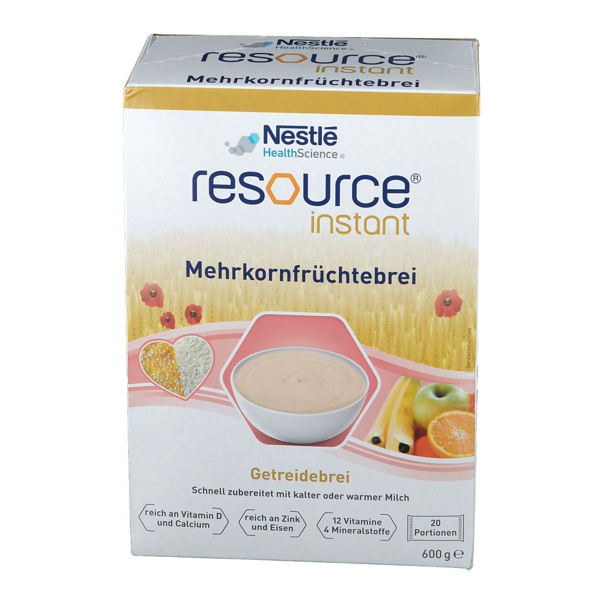 RESOURCE® Instant Mehrkornfrüchtebrei 600 g - Shop Apotheke