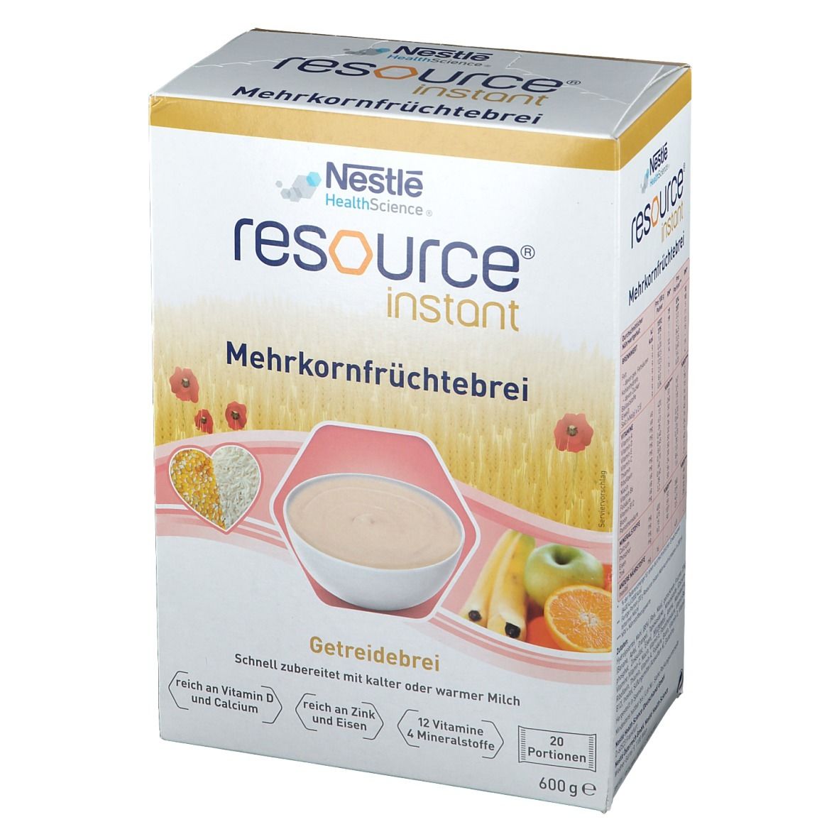 RESOURCE® Instant Mehrkornfrüchtebrei 600 g - Shop Apotheke