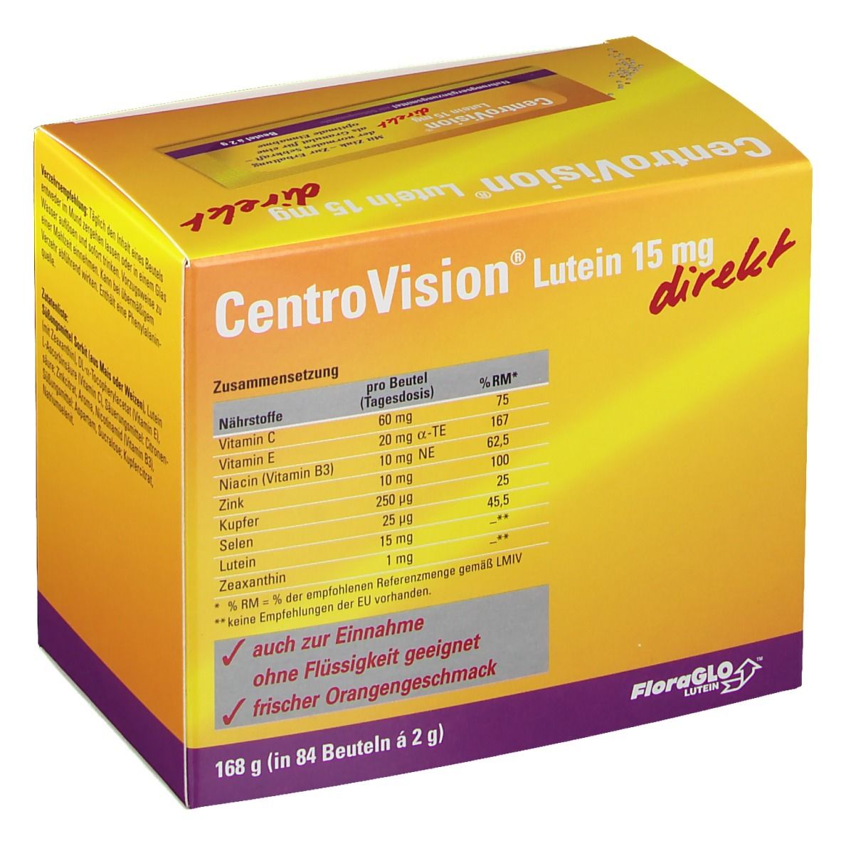 CentroVision® Lutein 15mg Direkt 3x28 St - Shop Apotheke