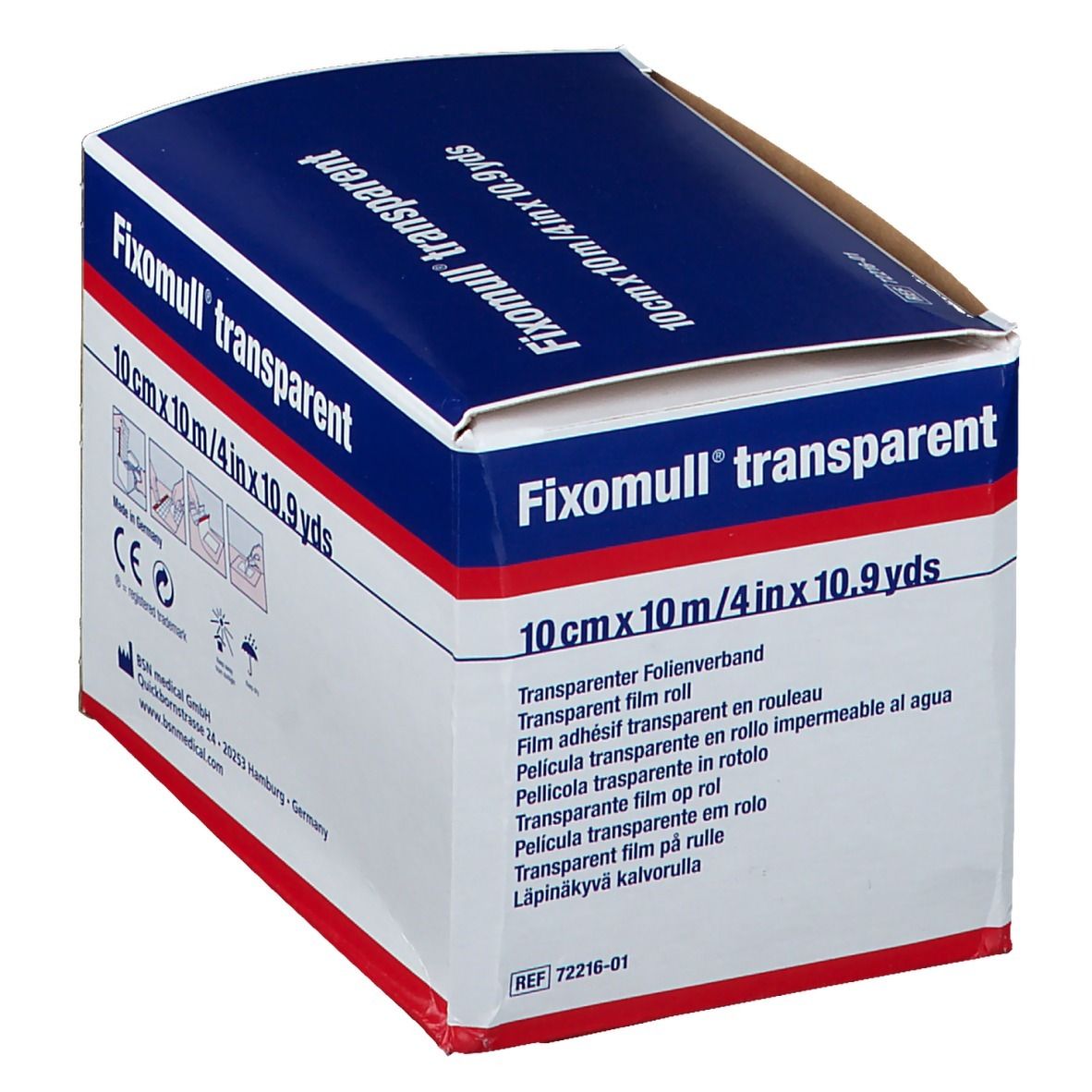 Fixomull® transparent 10 cm x 10 m 1 St - Shop Apotheke