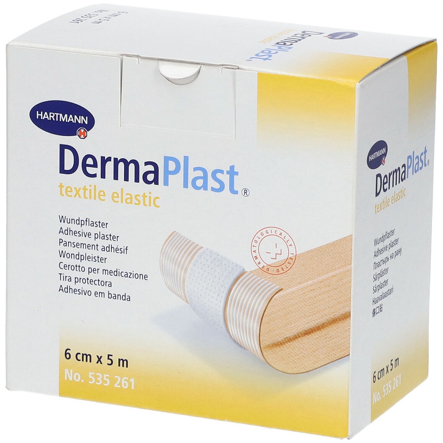 DERMAPLAST textile elastic Pflaster 6 cmx5 m 1 St - Shop Apotheke