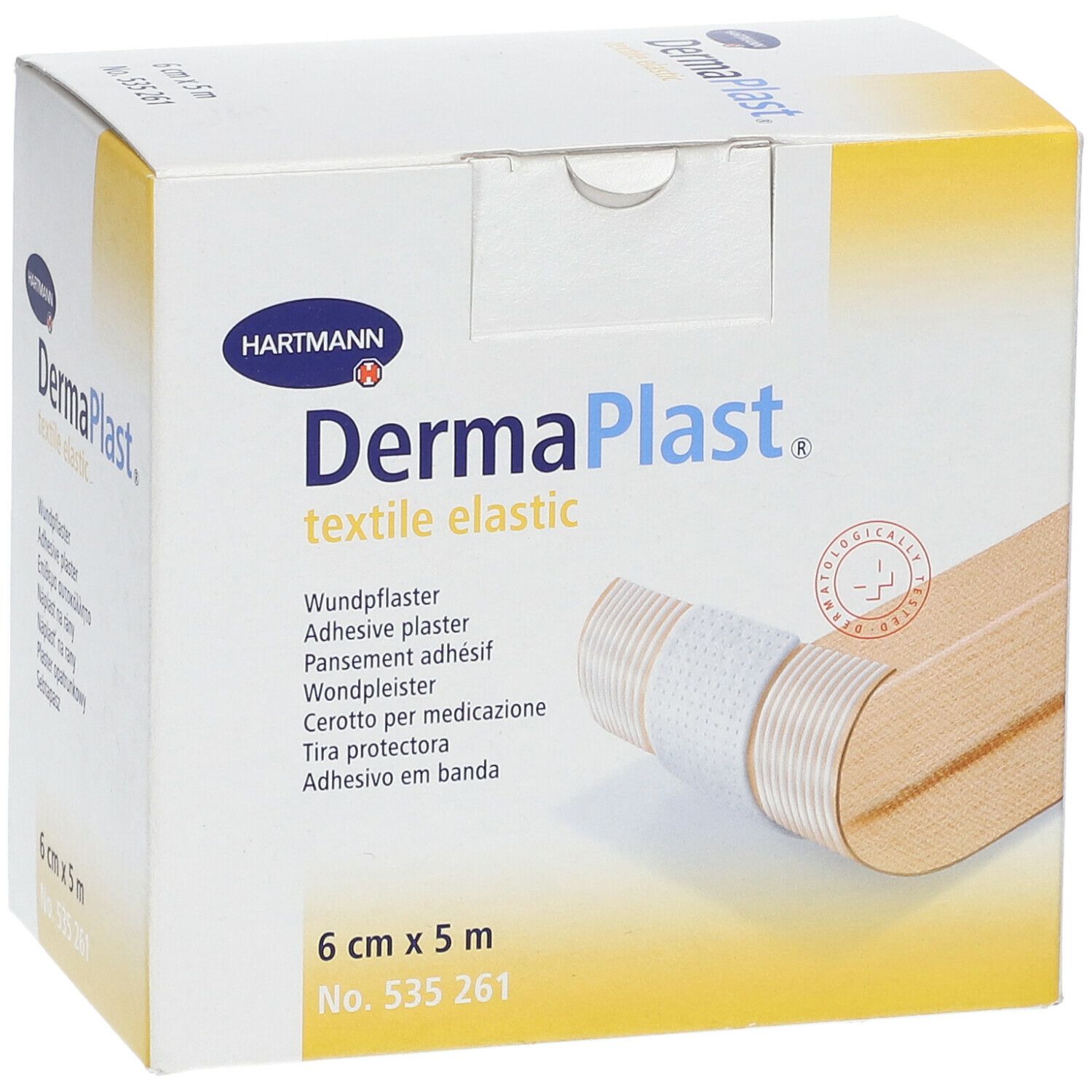 DERMAPLAST textile elastic Pflaster 6 cmx5 m 1 St - Shop Apotheke