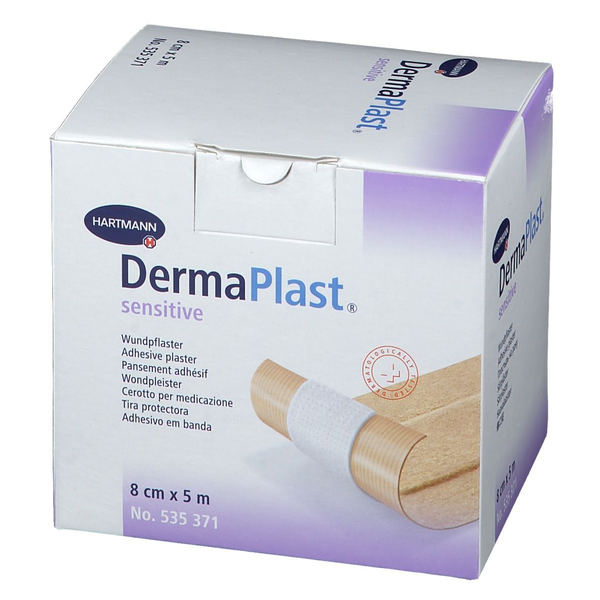 DermaPlast® sensitive Pflaster 8 cm x 5 m 1 St - Shop Apotheke