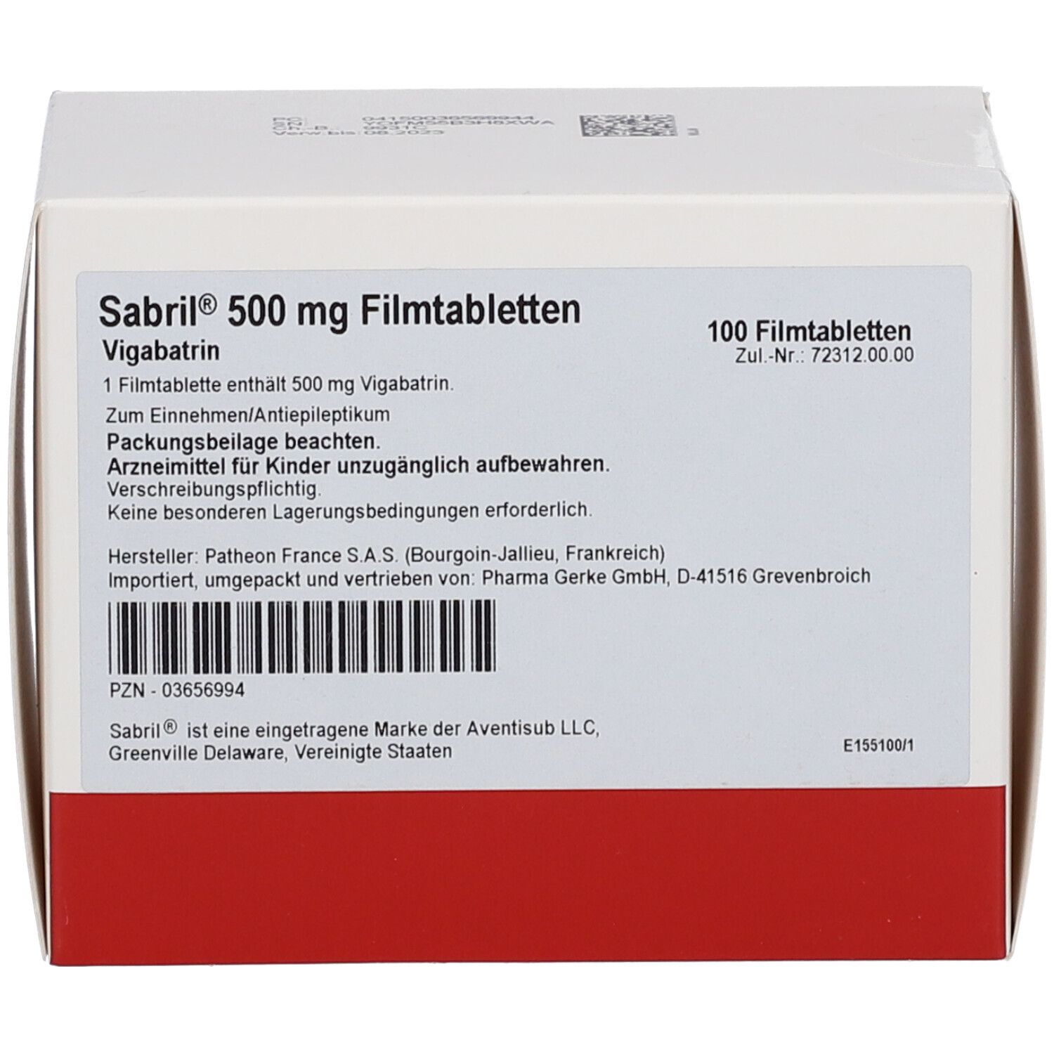 Sabril 500 mg 100 St mit dem E-Rezept kaufen - Shop Apotheke