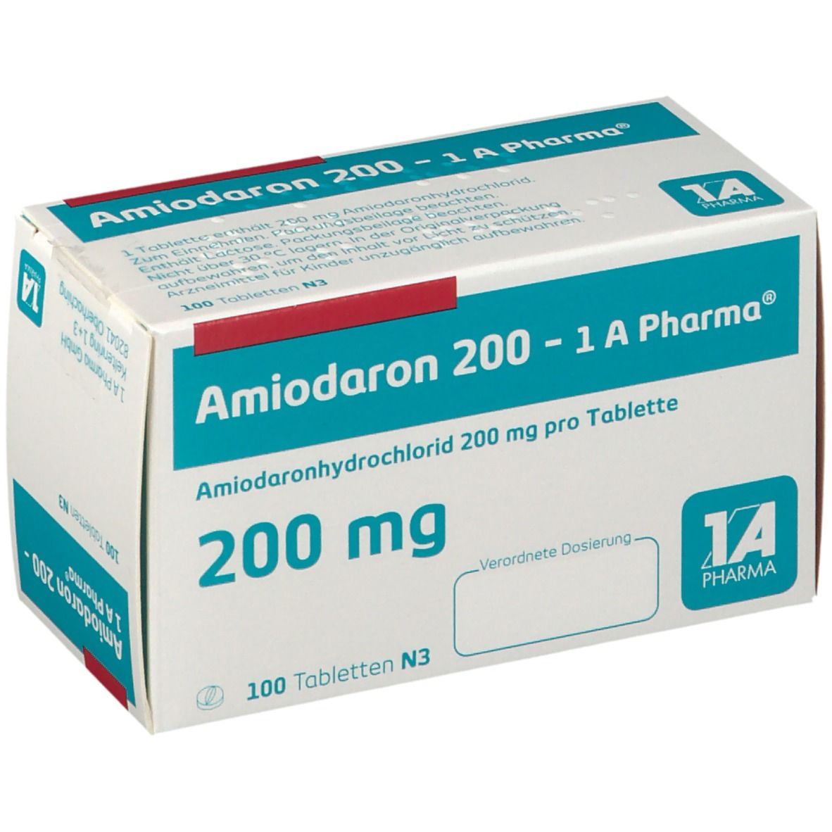 Amiodaron 200 1A Pharma® 100 St mit dem E-Rezept kaufen - Shop Apotheke