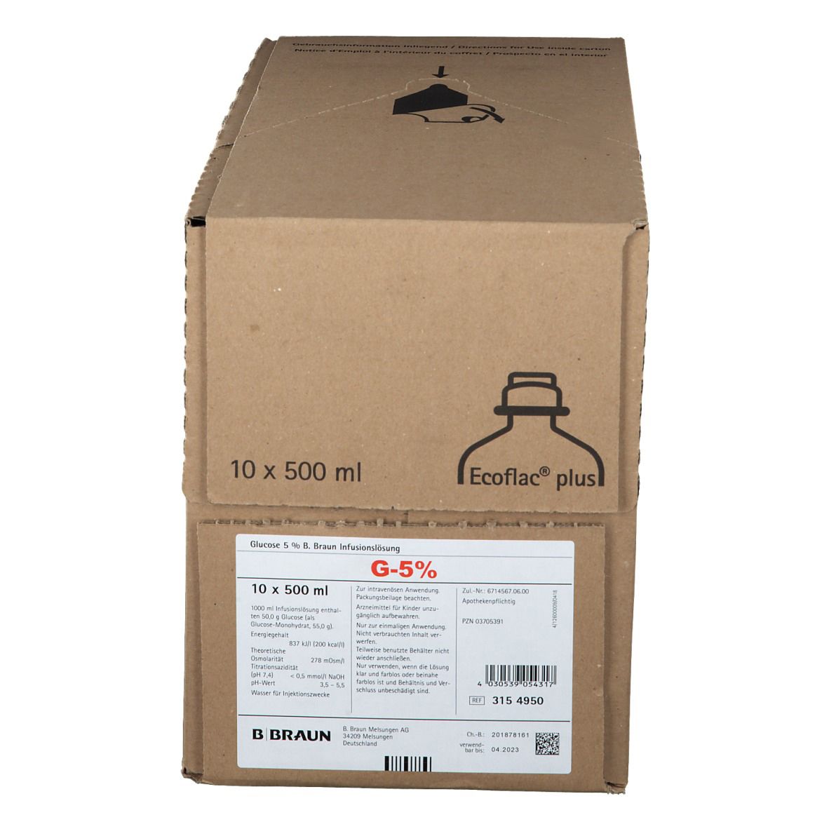 Glucose 5 % B. Braun Ecoflac® plus 10x500 ml - Shop Apotheke