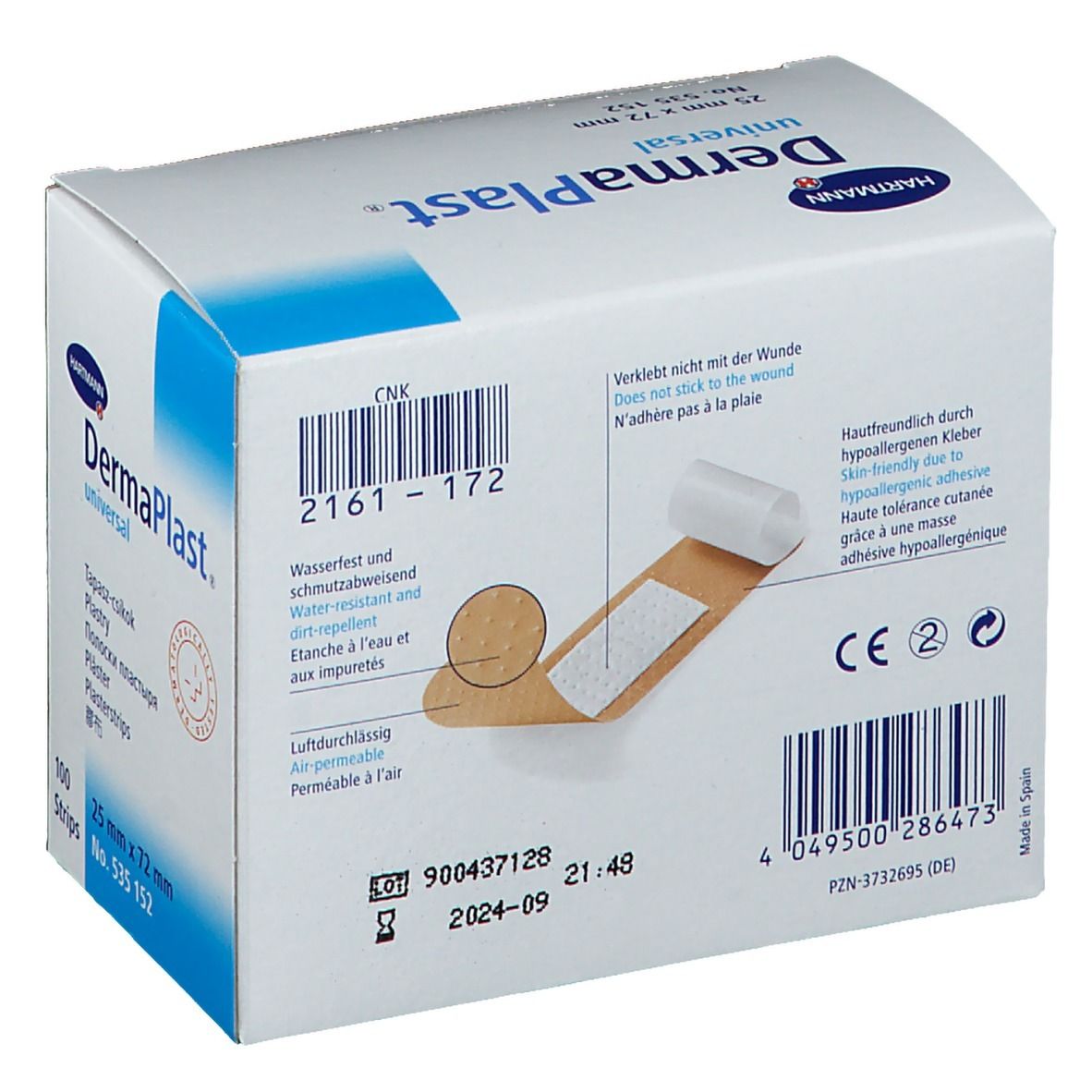 DermaPlast® universal Pflaster 25 x 72 mm 100 St - Shop Apotheke