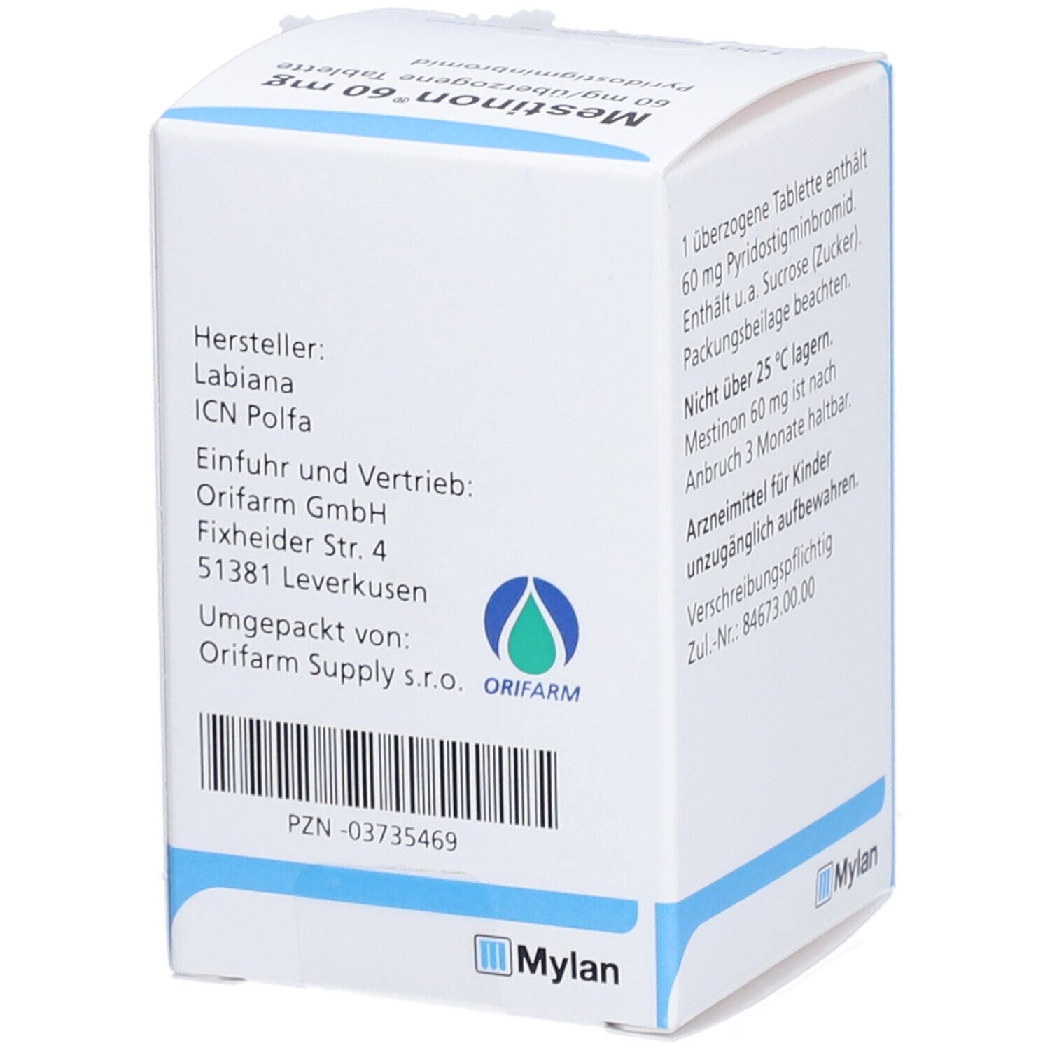 Mestinon 60 mg 100 St mit dem E-Rezept kaufen - Shop Apotheke