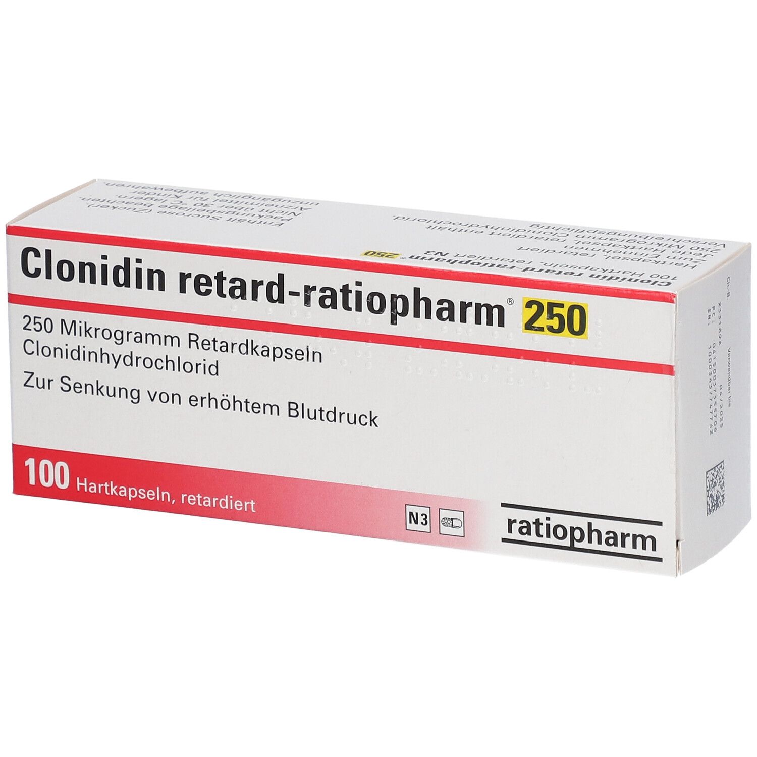 Clonidin retard-ratiopharm® 250 100 St - shop-apotheke.com