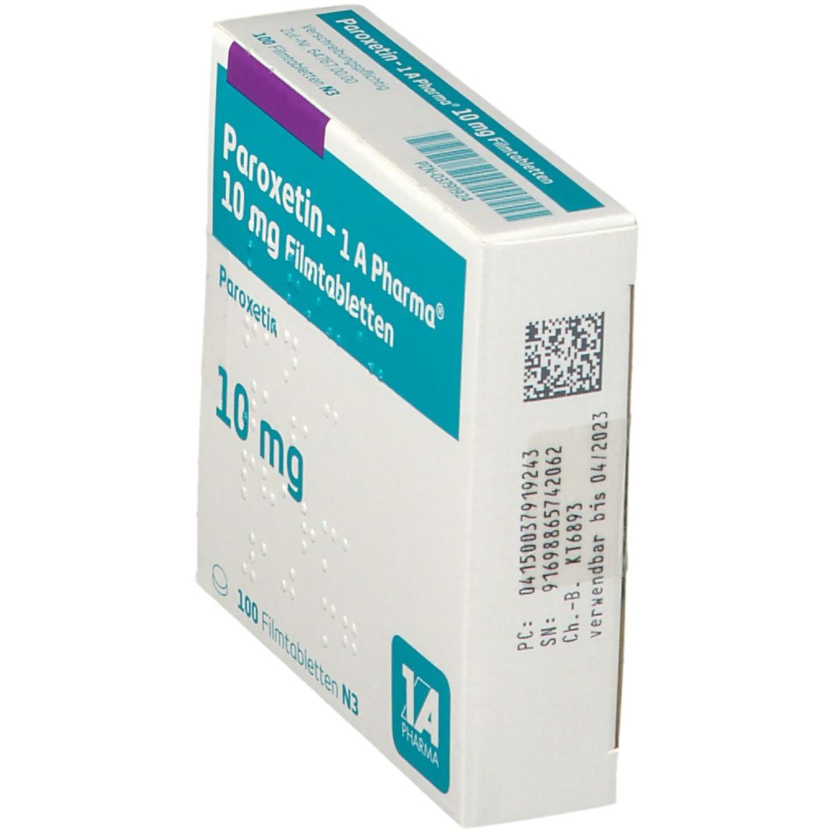 Paroxetin 1A Pharma® 10Mg 100 St mit dem E-Rezept kaufen - Shop Apotheke