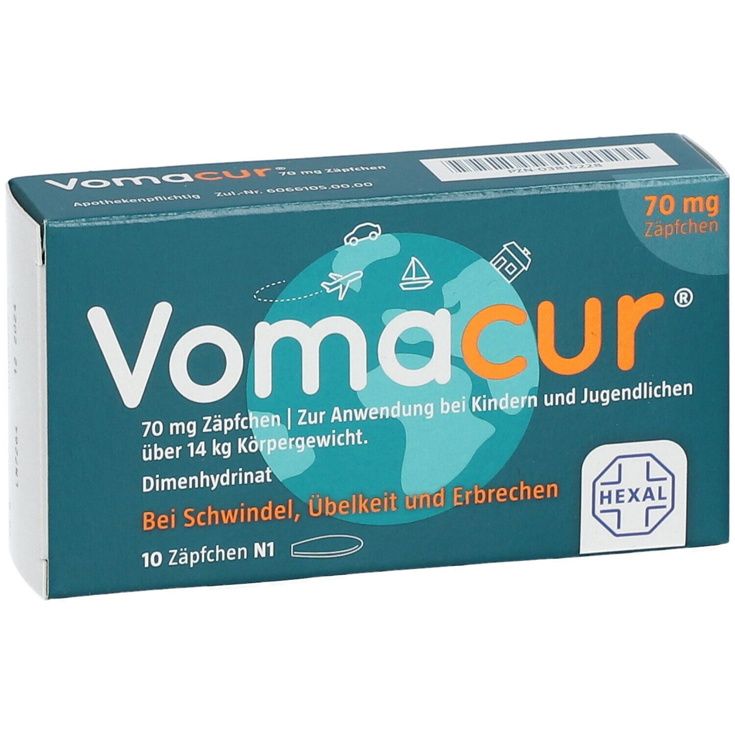 Vomacur® 70 mg Zäpfchen 10 St - shop-apotheke.com