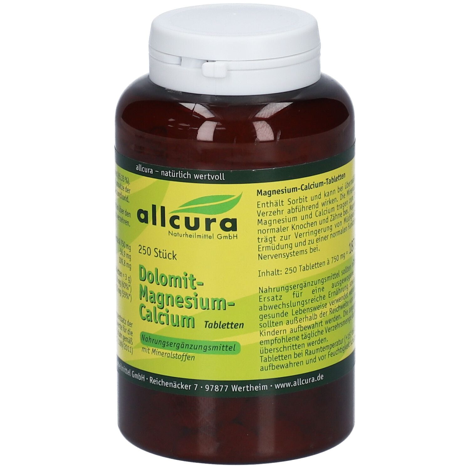 allcura Dolomit-Magnesium-Calcium 250 St - Shop Apotheke