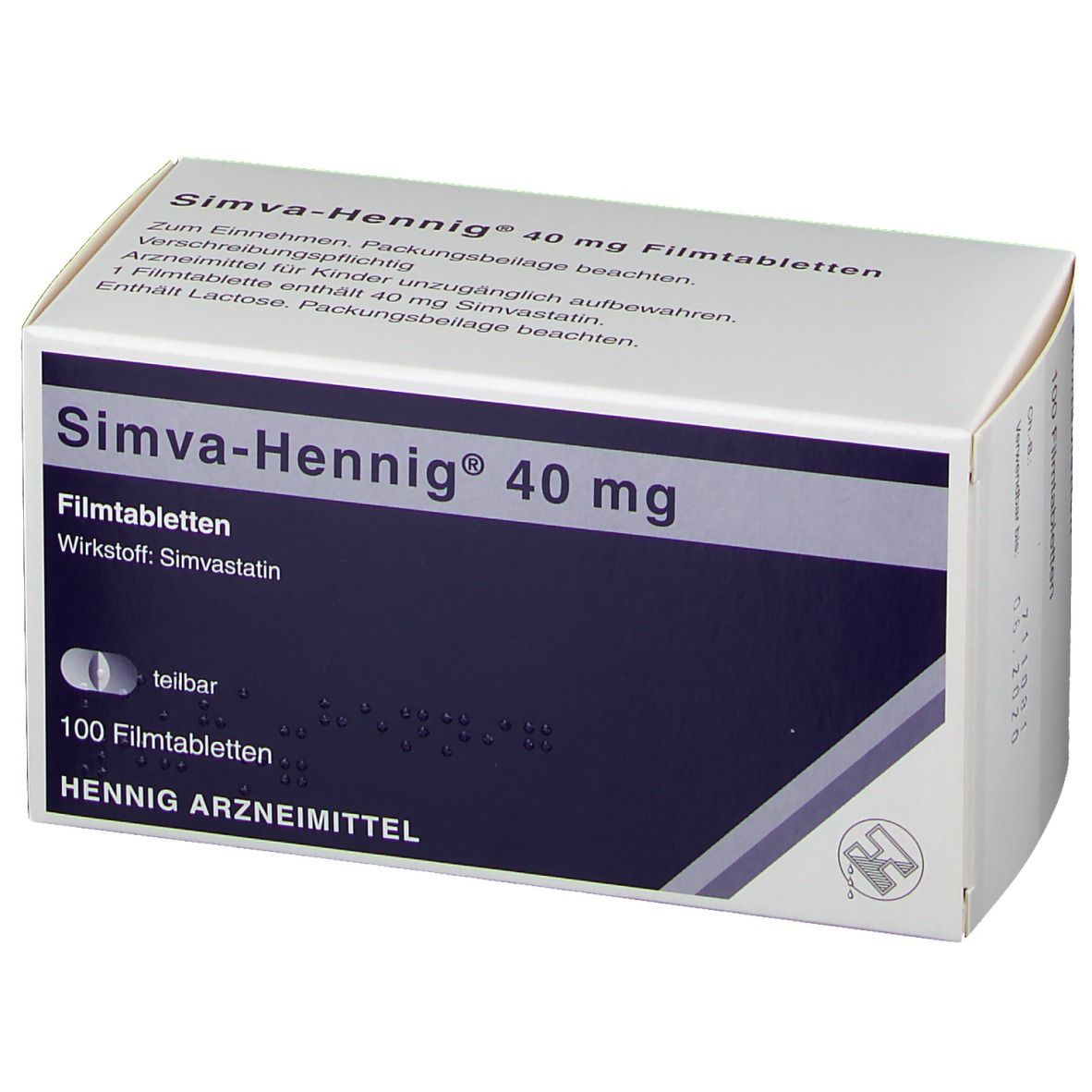 Simva-Hennig® 40 mg 100 St mit dem E-Rezept kaufen - Shop Apotheke