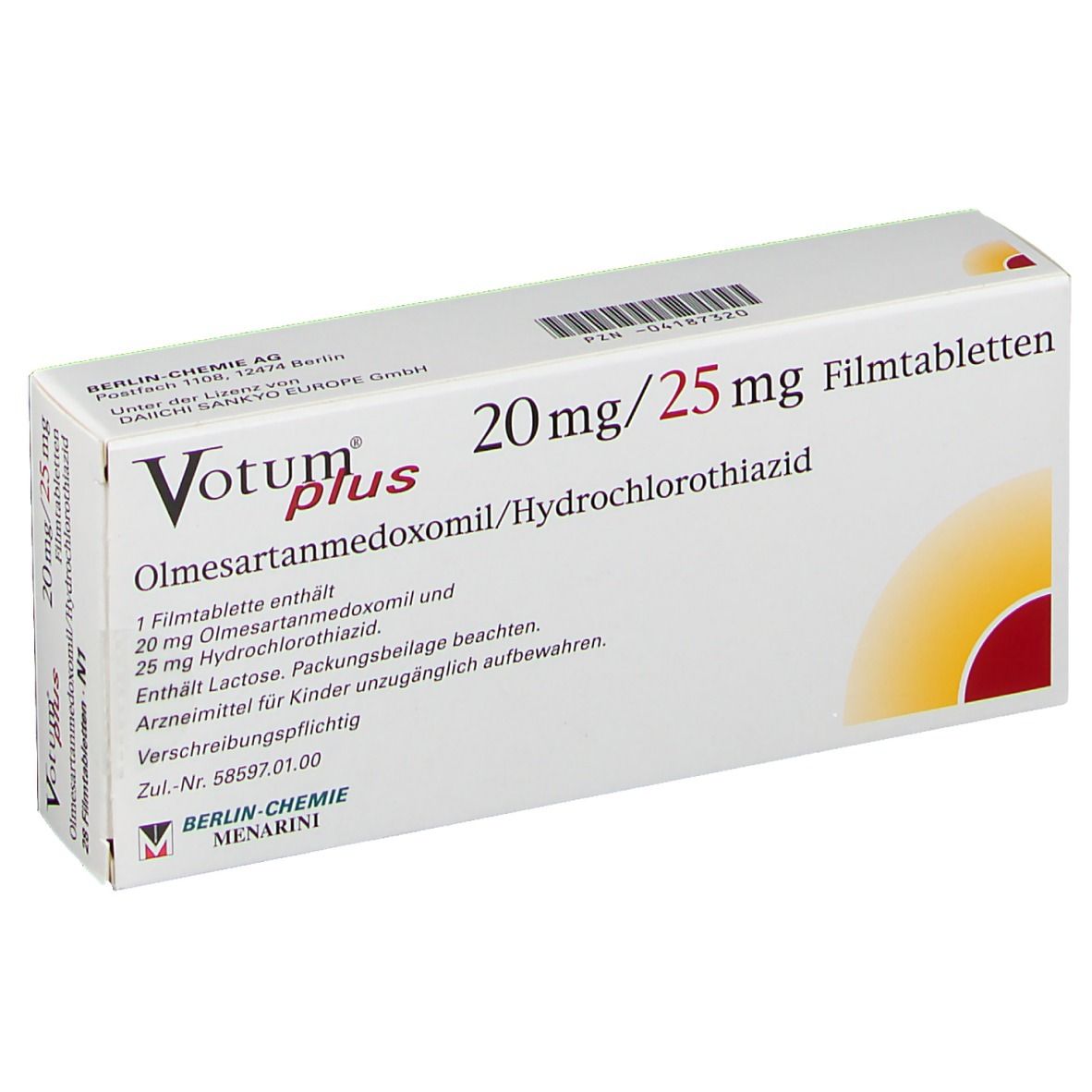 Votum® Plus 20 mg/25 mg 28 St mit dem E-Rezept kaufen - Shop Apotheke