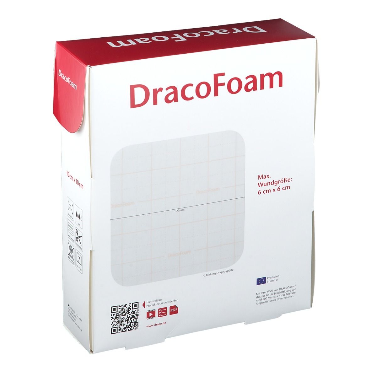 DracoFoam non-haft steril 10 x 10 cm 10 St - Shop Apotheke